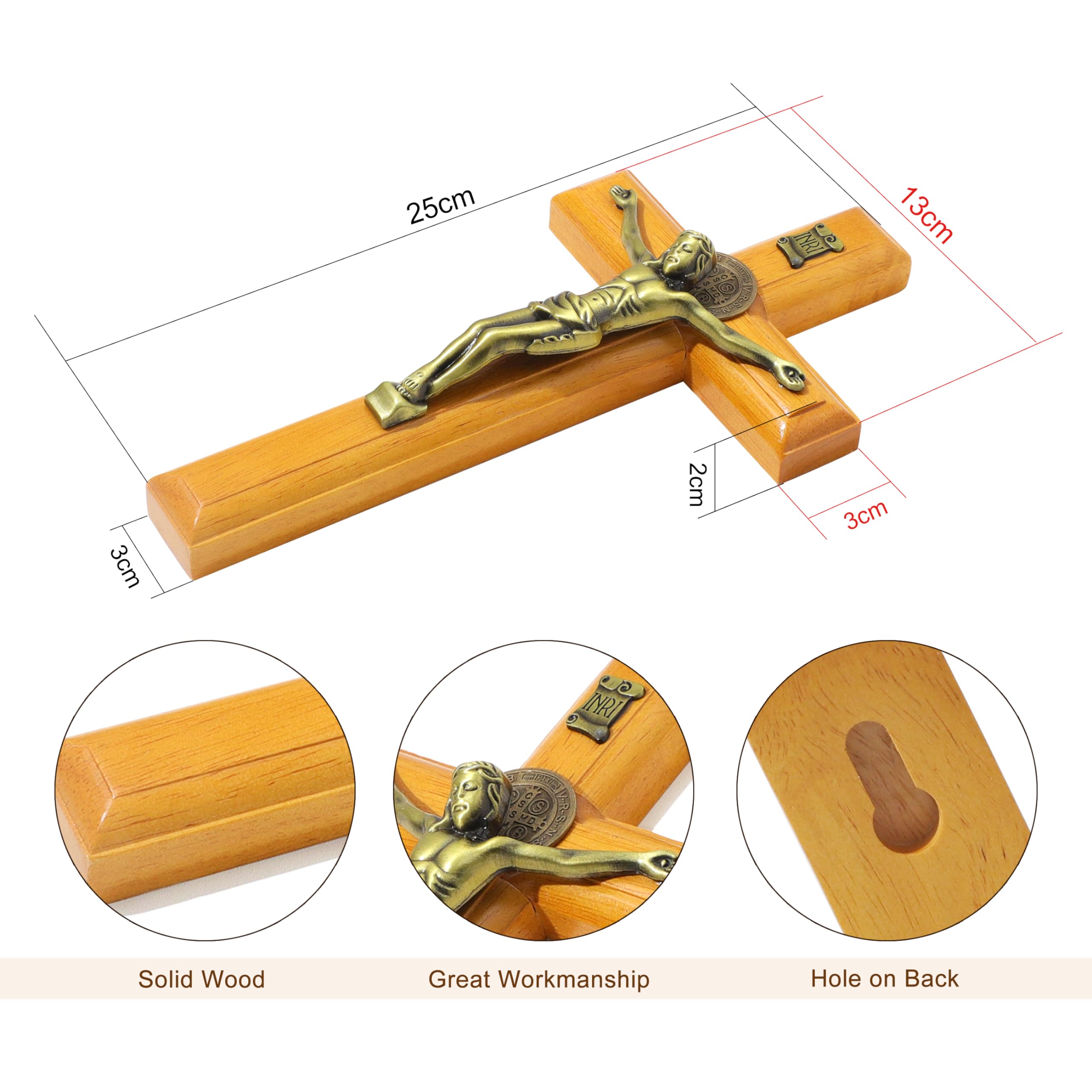 Snapklik.com : 10 Inch Crucifix Wall Cross, Handmade Jesus Christ ...