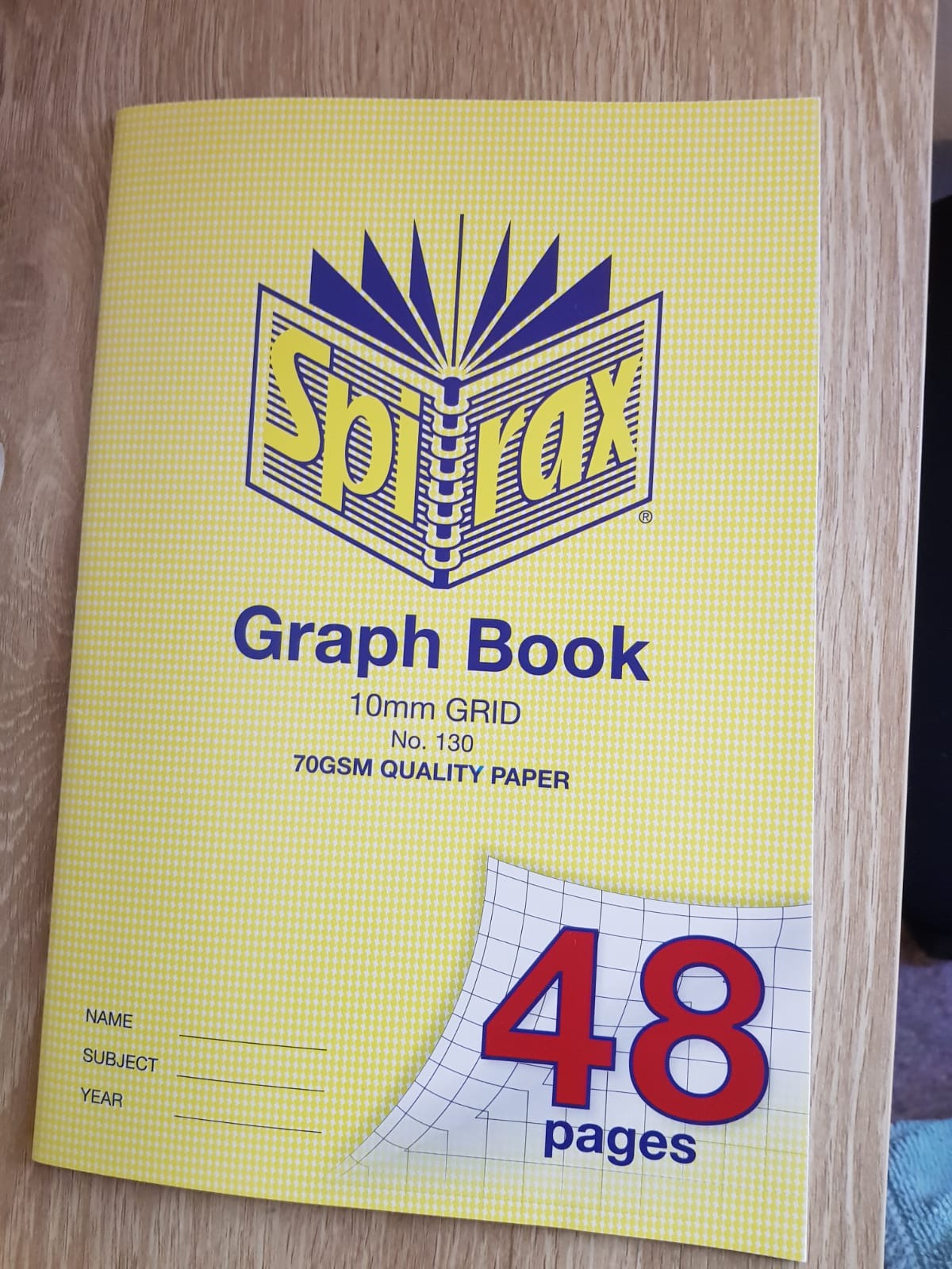 Spirax 130 Graph Book 48 Page A4 10mm Grid : Amazon.com.au: Stationery ...