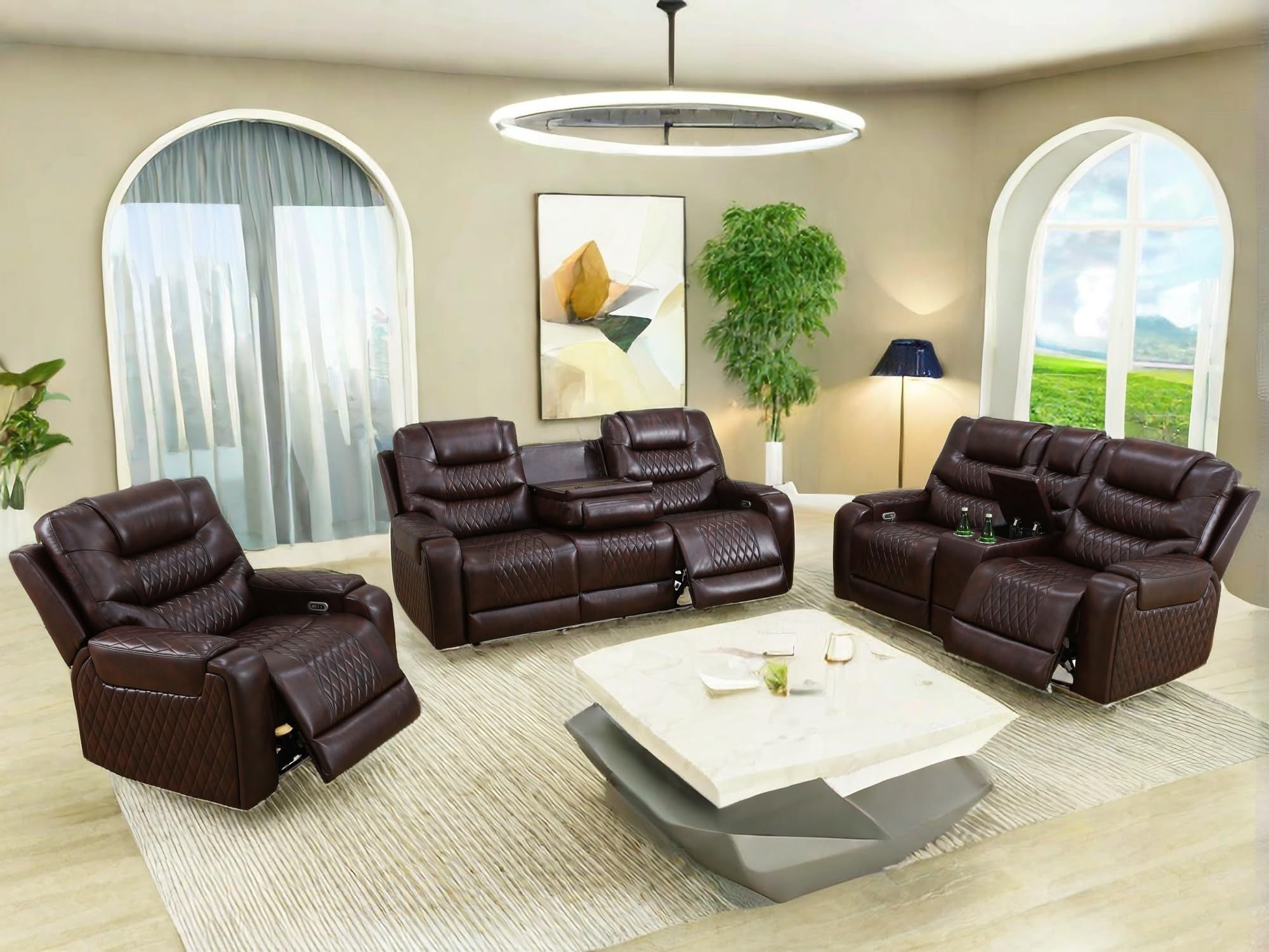 Amazon.com: FONTOI Recliner Sofa Set, Power Recliner Couches with Home Theater Seating for ...