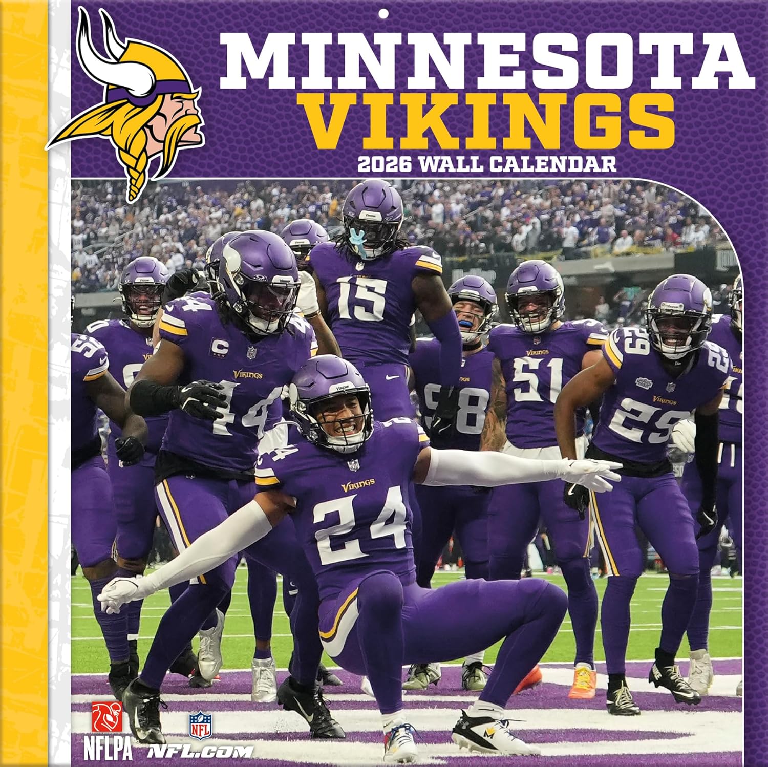 Minnesota Vikings 2026 12 x 12 cm Team Wall Calendar : Amazon.ie