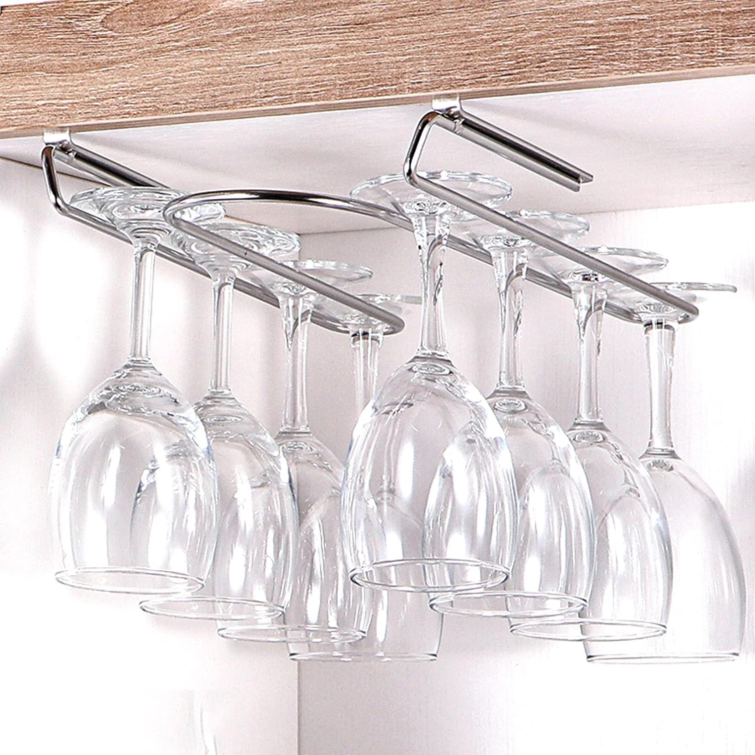 Accroche-verres Pour Étagère Métal, Acier Inoxydable Porte-verre À Vin ...