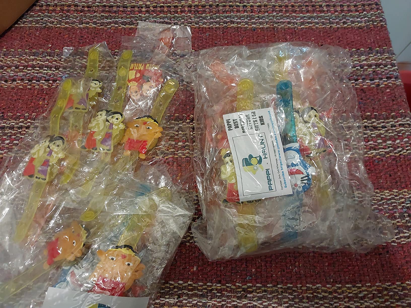 Buy Pappi Set of 24 Assorted Cartoon Characters Fun Led Light Bracelets ...