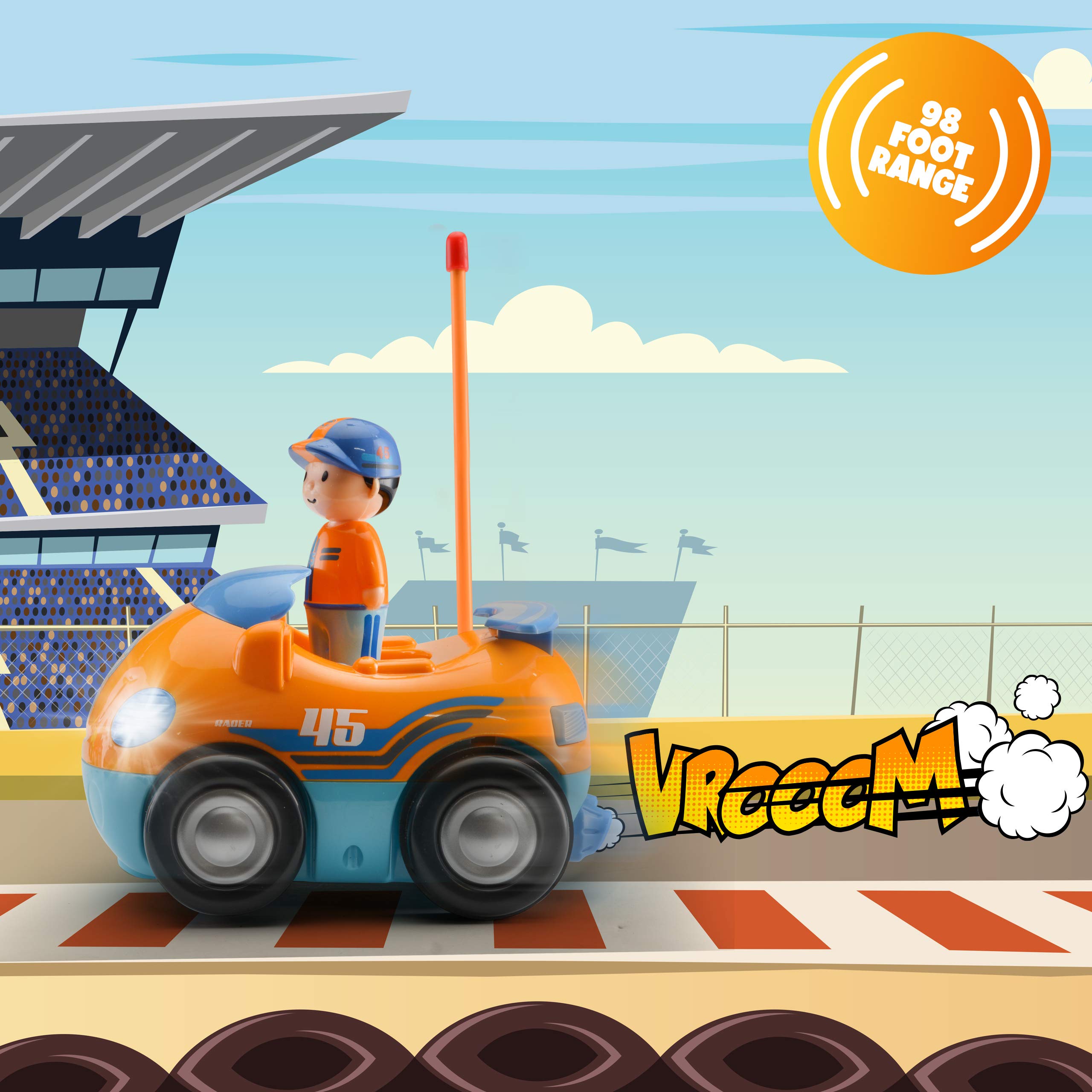 Snapklik.com : Flybar Power Gearz Jr My First Cartoon RC Race Car ...