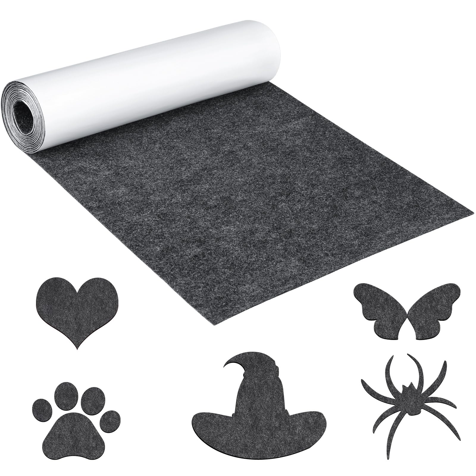 Wzone 31×200cm Sticky Back Felt, 1mm Thickness Dark Gray Felt Adhesive ...