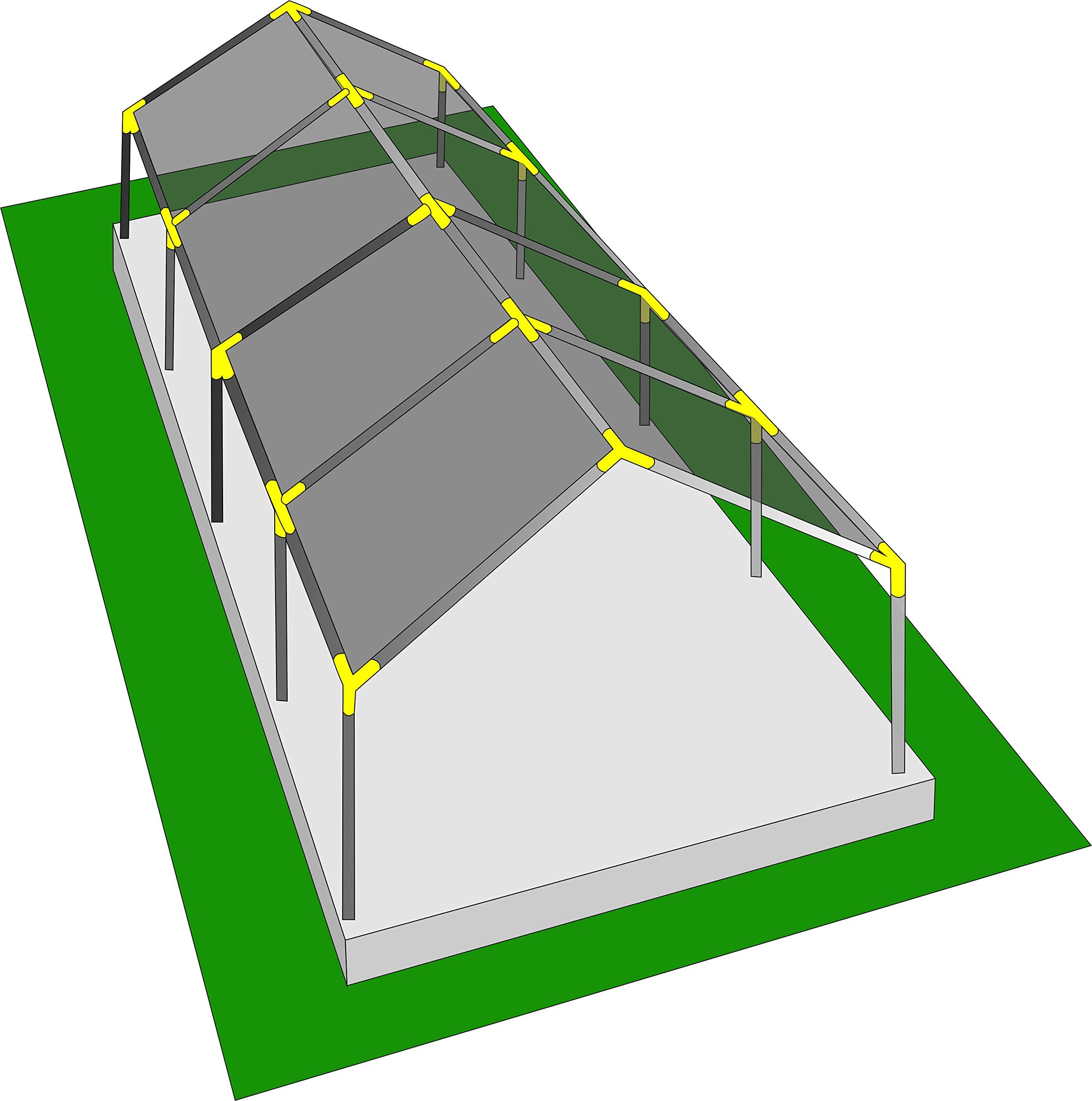 Amazon.com: INS Import Canopy Fittings Kit Low Peak Frame Carport ...