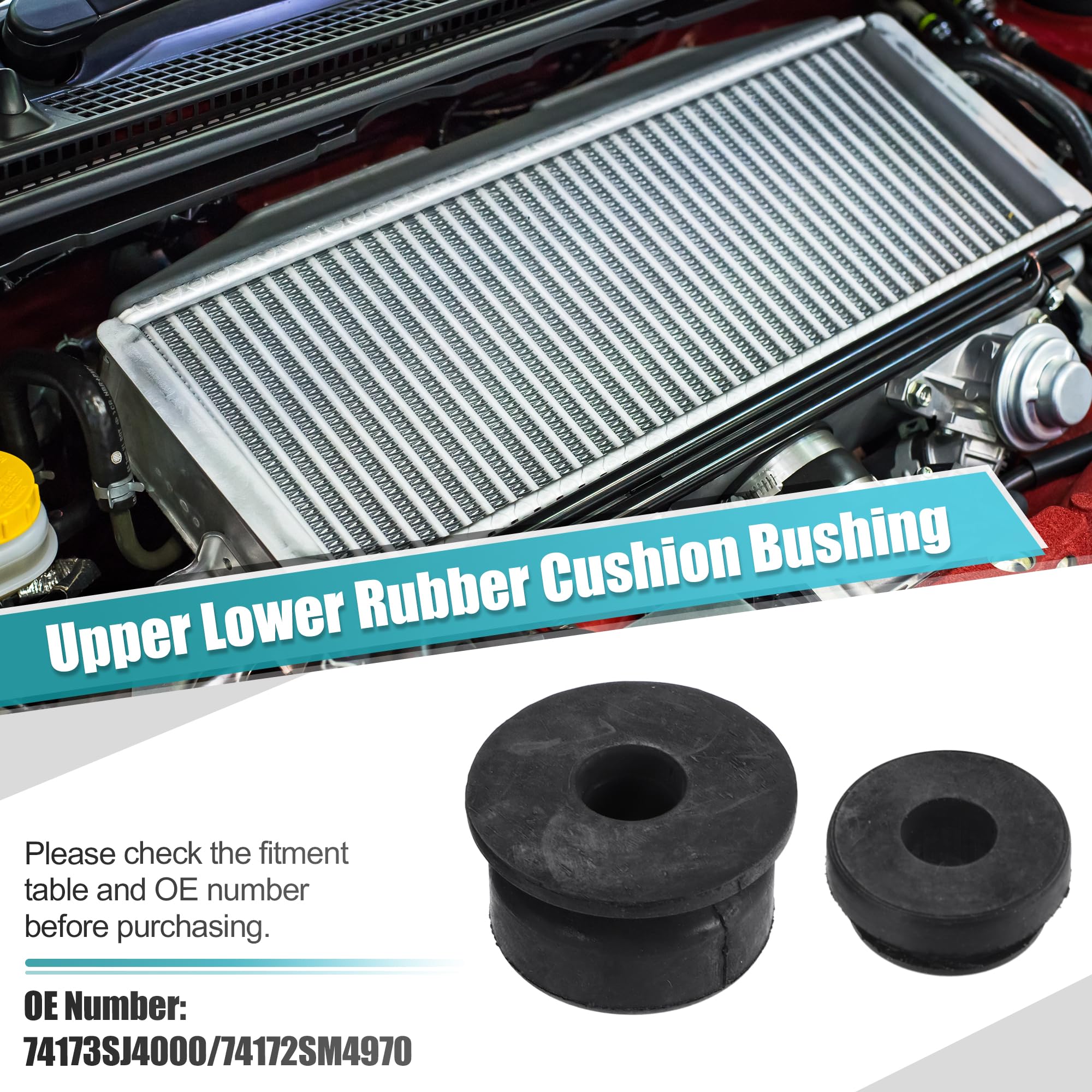 Honda Radiator Support Cushion Replacement Infinauto 4pcs Upper Lower ...