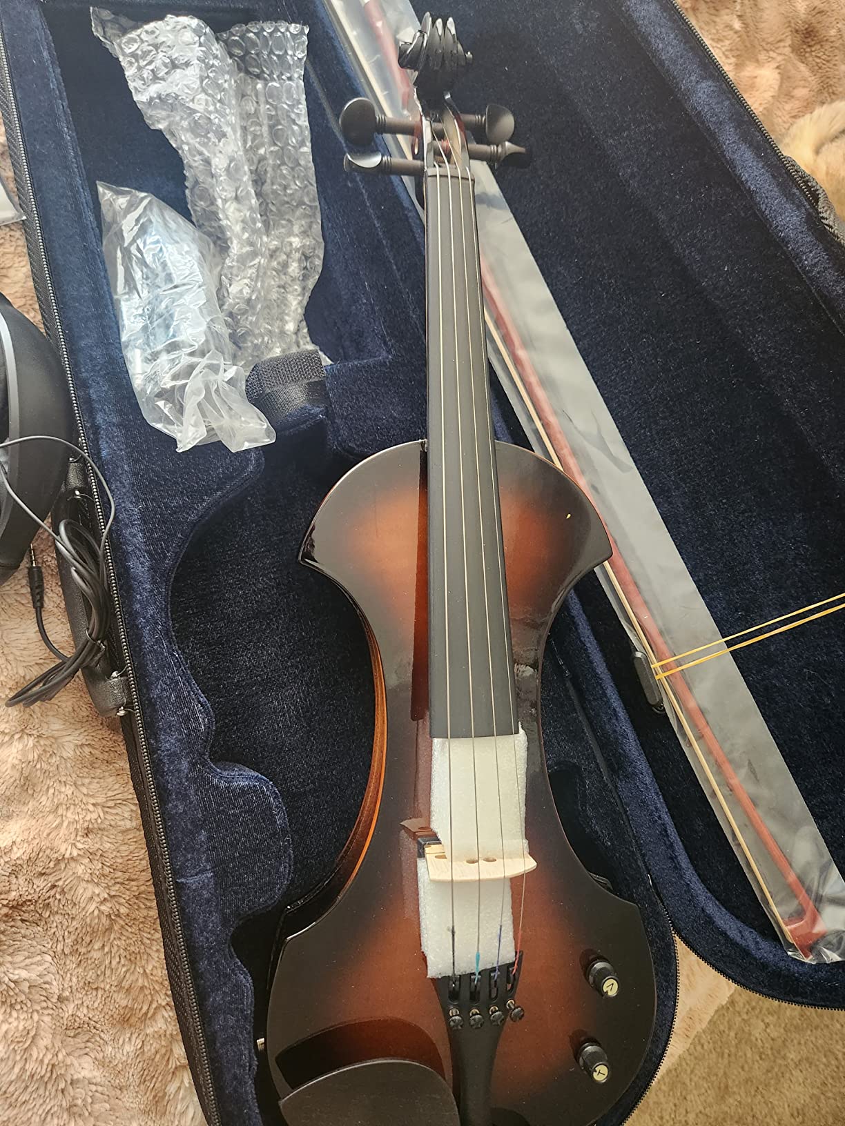 $33/mo - Finance Pyle Full Size Electric Violin Kit - 4/4 Solid Wood ...
