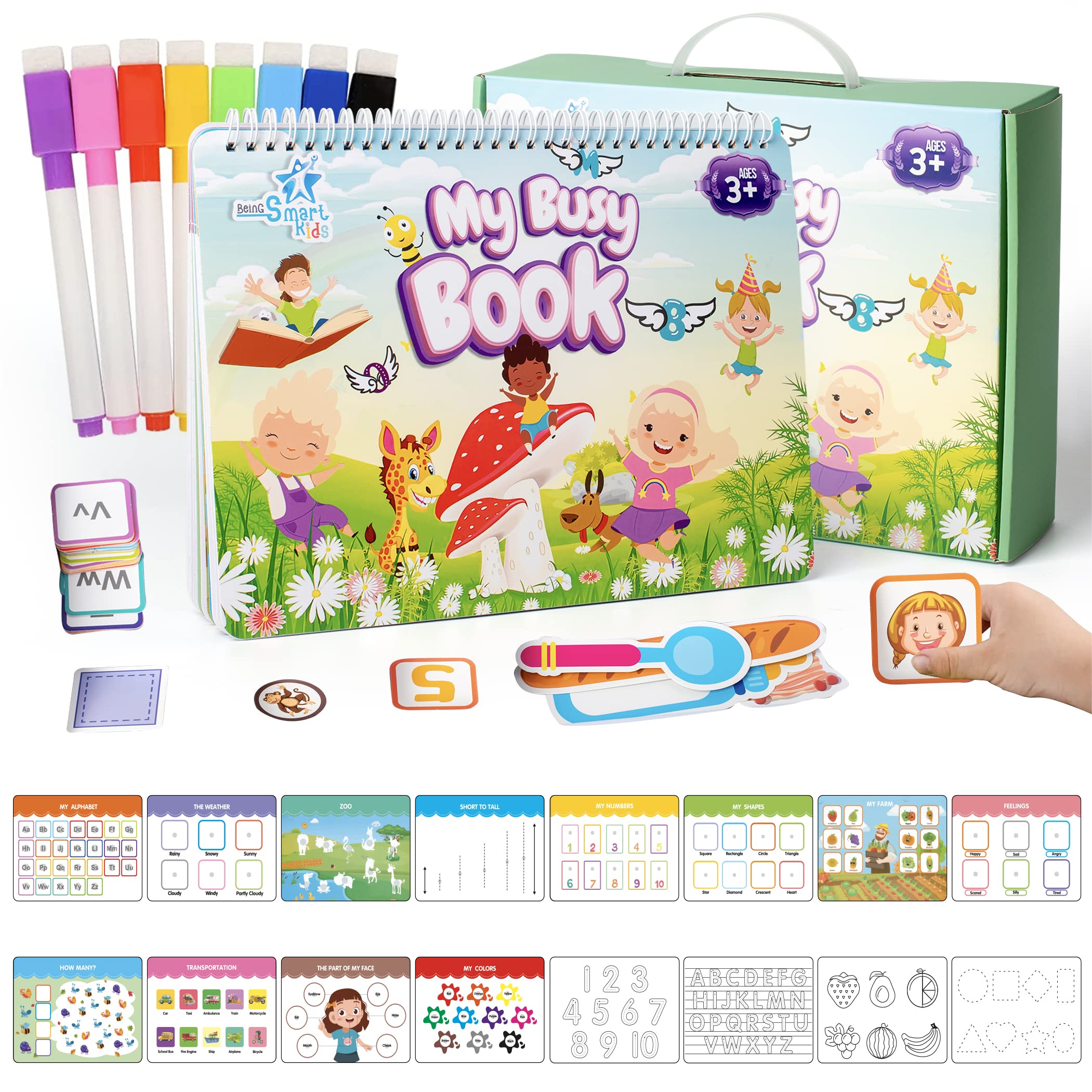 Amazon.com: Being Smart Kids Busy Book for Toddlers & Preschoolers ...