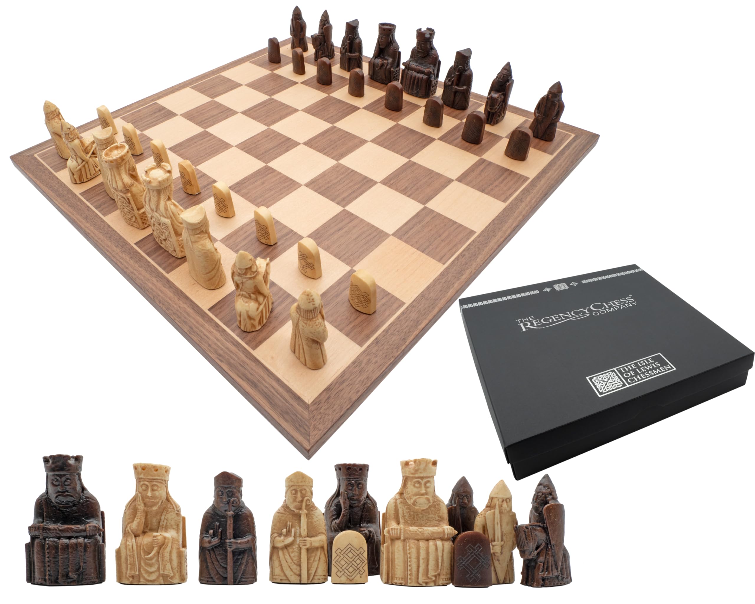 Amazon.com: Luxury Isle of Lewis Chess Set - Weighted and Felted - 15. ...