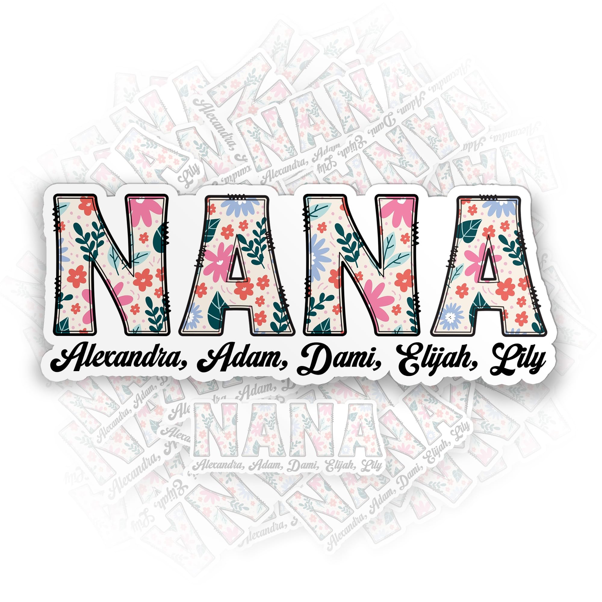 Amazon.com: Personalized Nana Sticker Custom Name Family Nana Mom ...