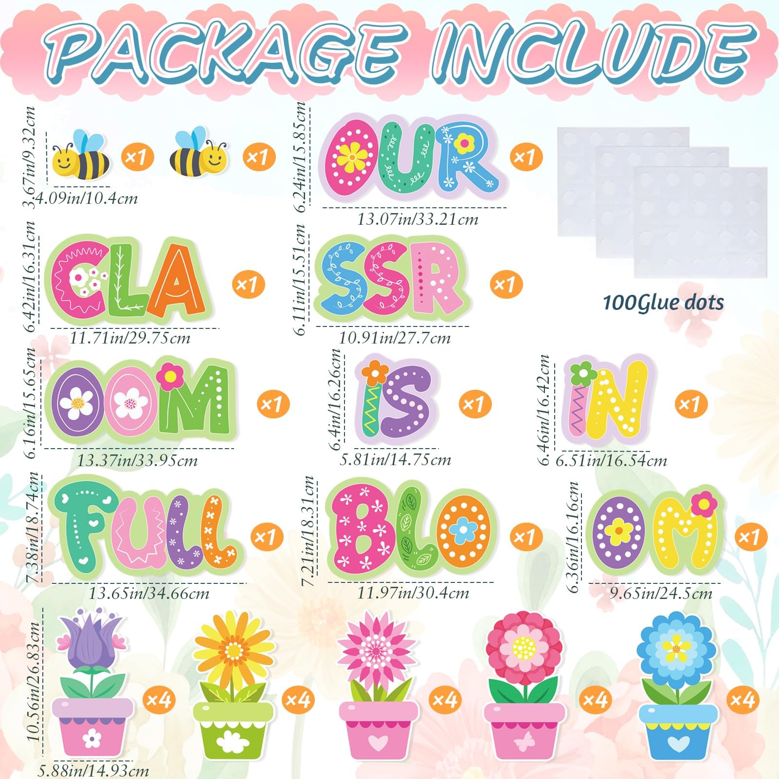 Snapklik.com : Spring Bulletin Board Decorations For Classroom - 31pcs ...