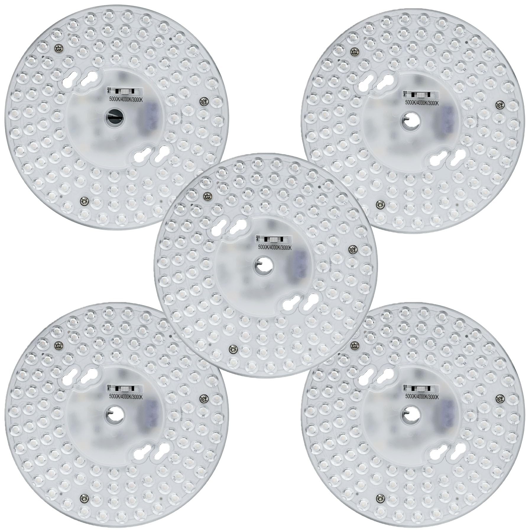 Ansen 5 Pack Ceiling Fan Light Replacement Panel PCB, 6in 24W LED ...