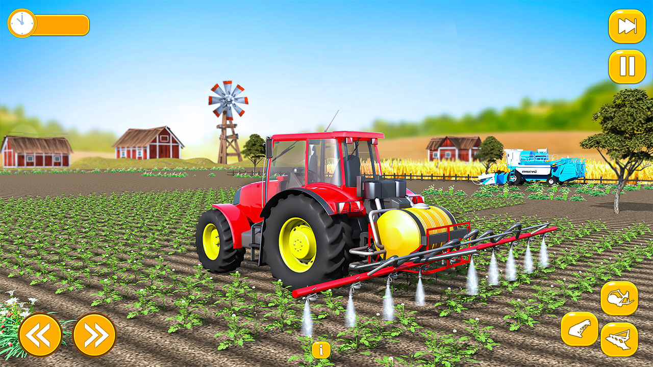 Farming Tractor Driving Simulator Harvester Game - Real Tractor Driving ...