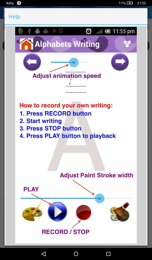 Alphabets & Numbers Tracing and Drawing - App on Amazon Appstore