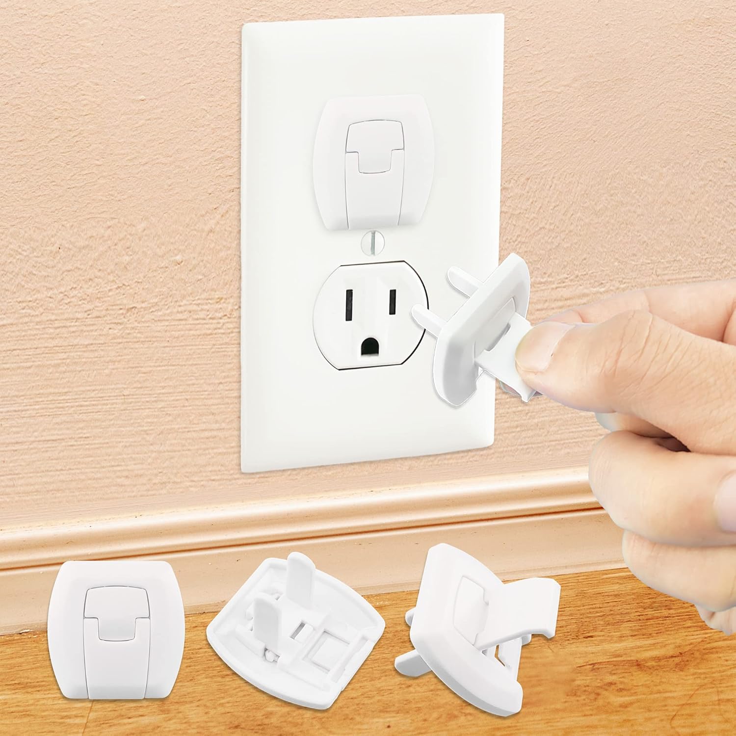 Amazon.com: Outlet Covers Baby Proofing（32 Pack）with Hidden Pull Handle ...