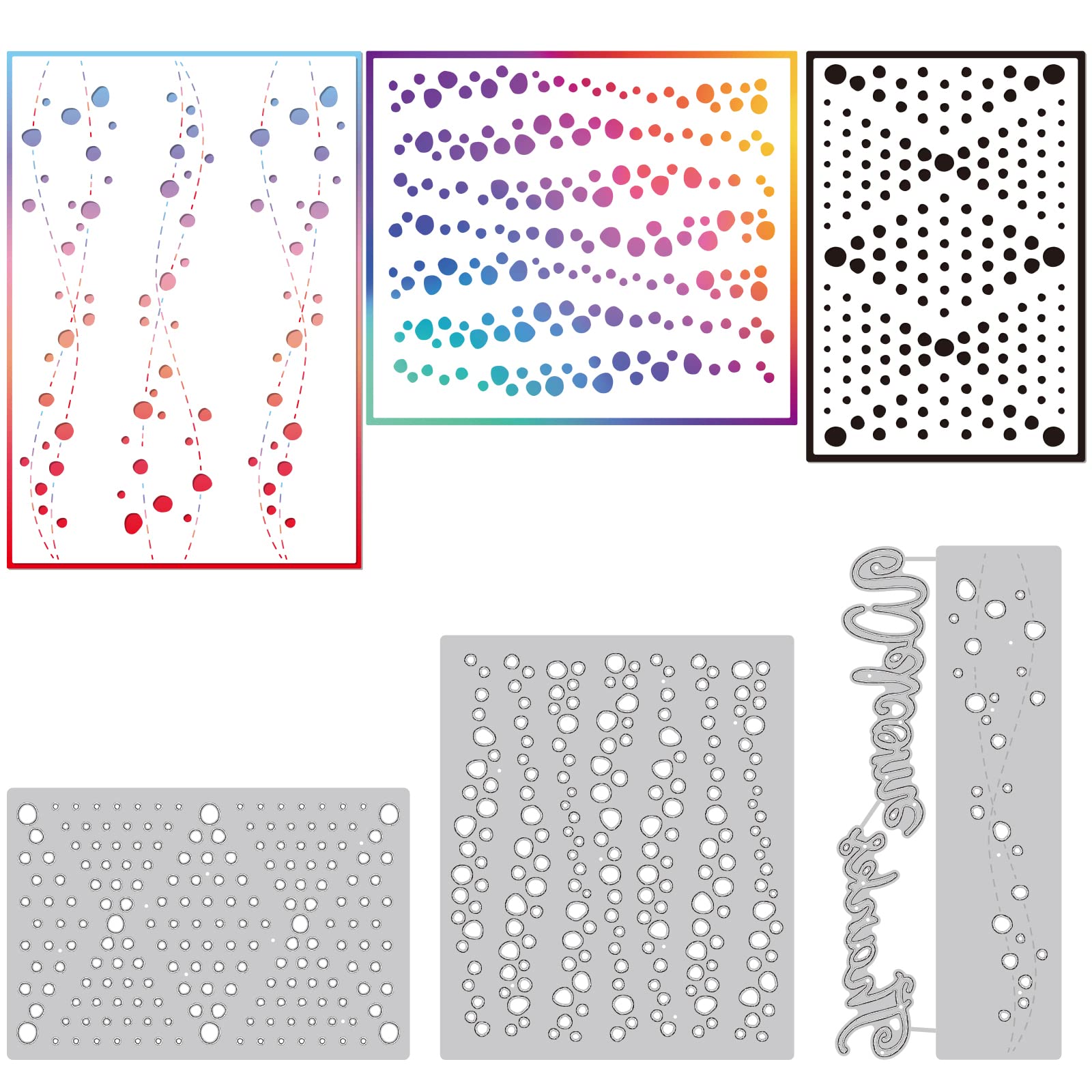 BENECREAT 3 Styles Dots Cover Background Diamond Irregular Dots with ...