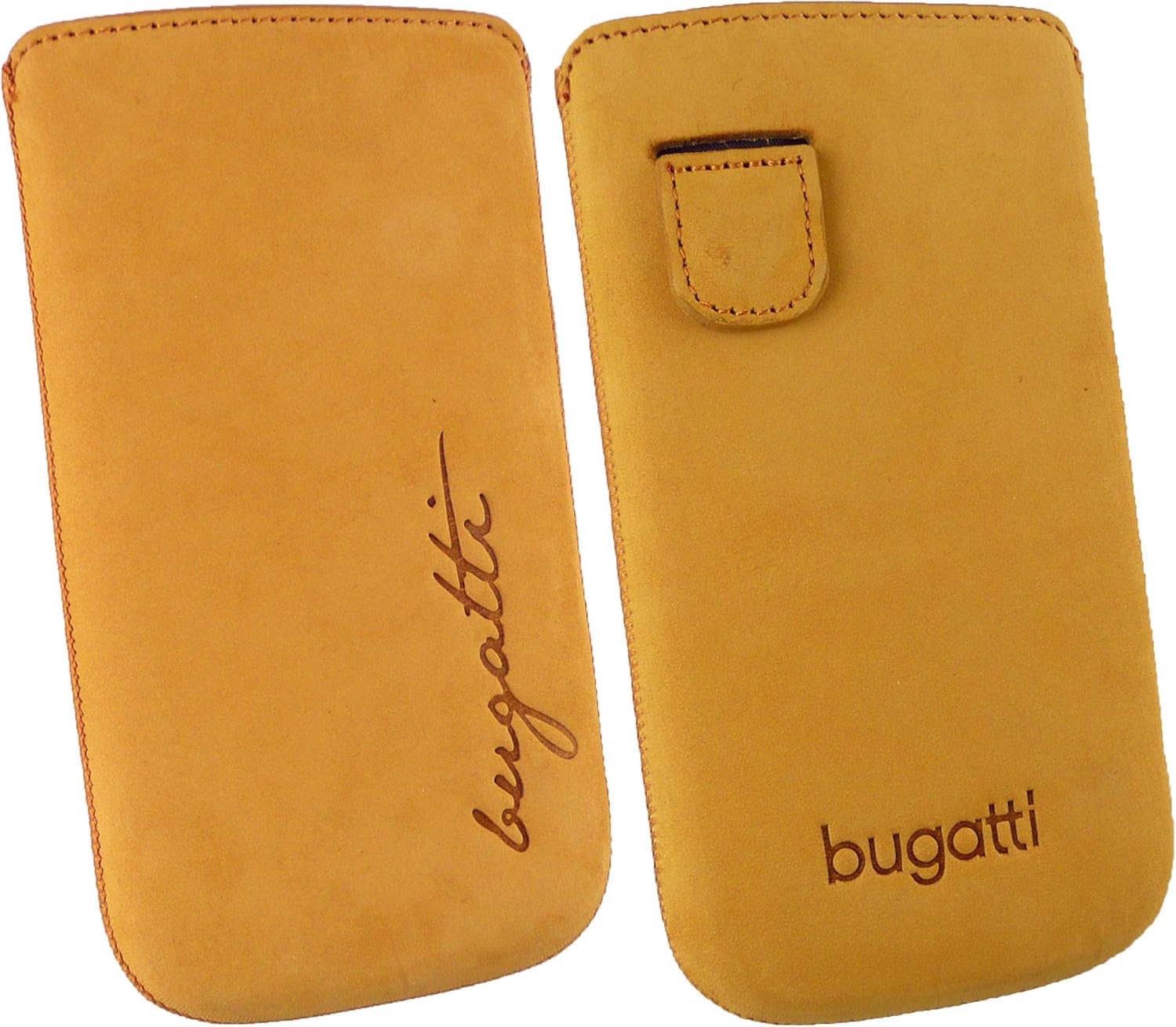 Amazon.com: Original Bugatti Caramel Soft Nubuck Leather Velvety ...
