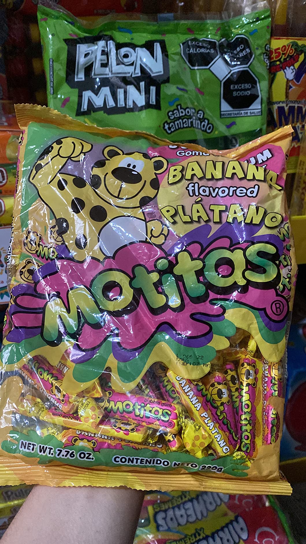 Amazon.com : Motitas Bubble Gum Banana Flavored Mexican Candy 50 pc ...
