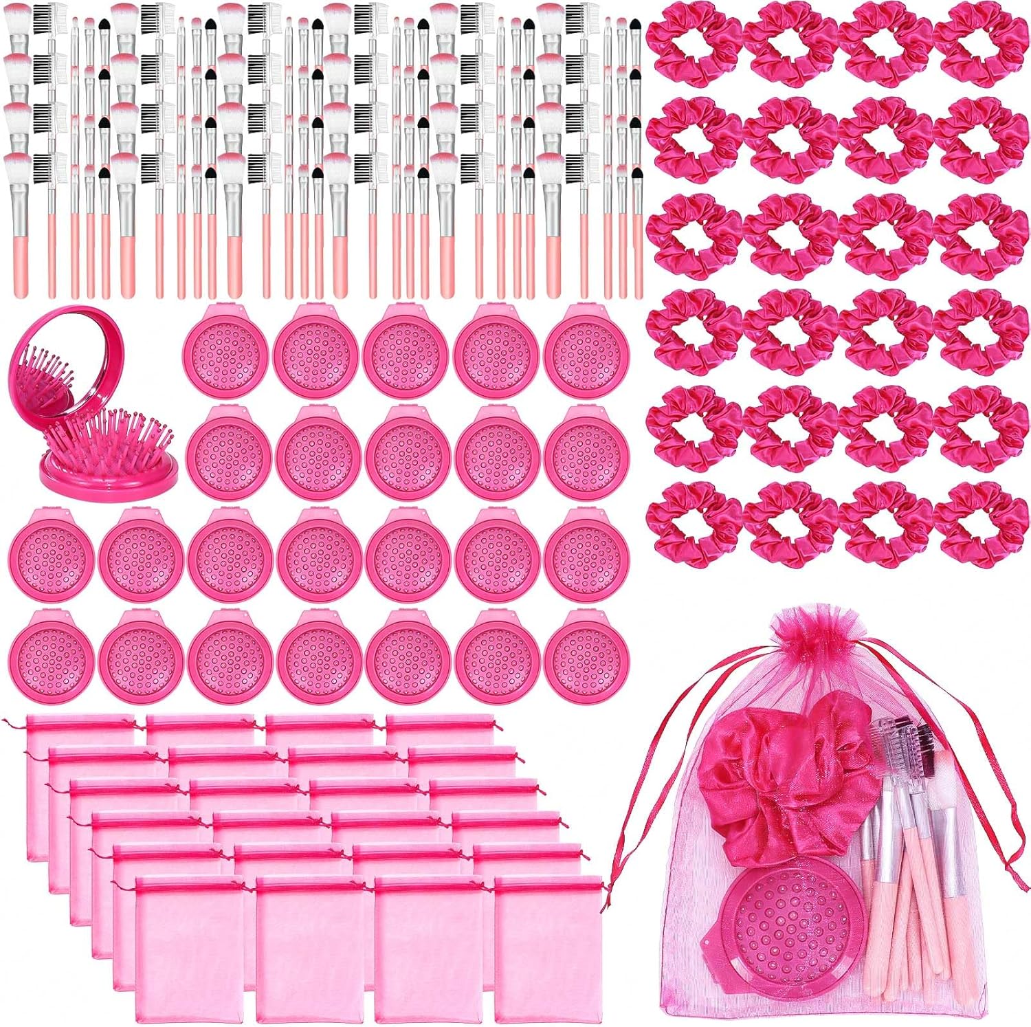96 Pcs Spa Party Supplies for Women Pink Adult Makeup Party Favor ...