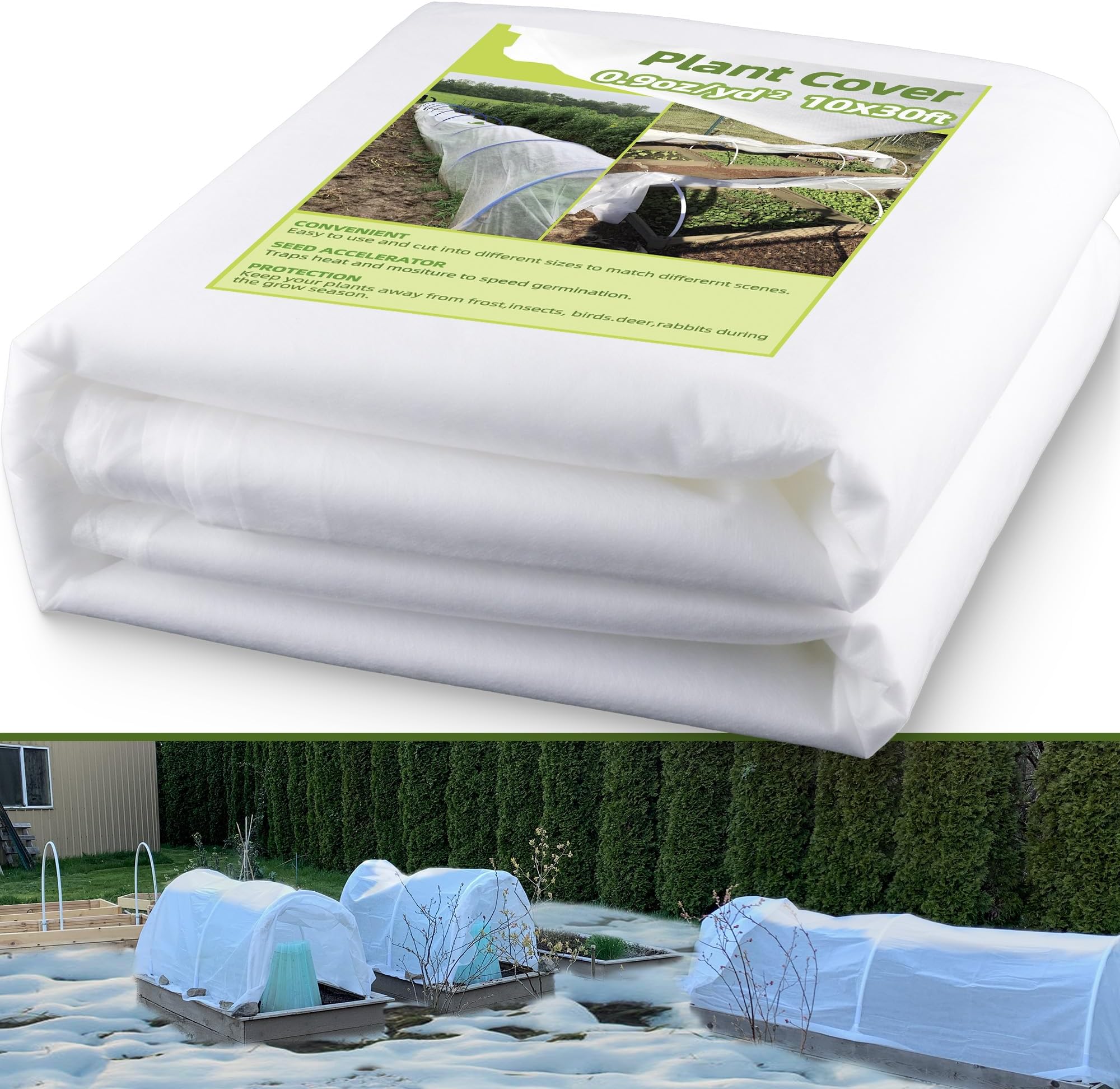 Amazon.com : Plant Covers Freeze Protection 10x30ft Floating Row Cover ...