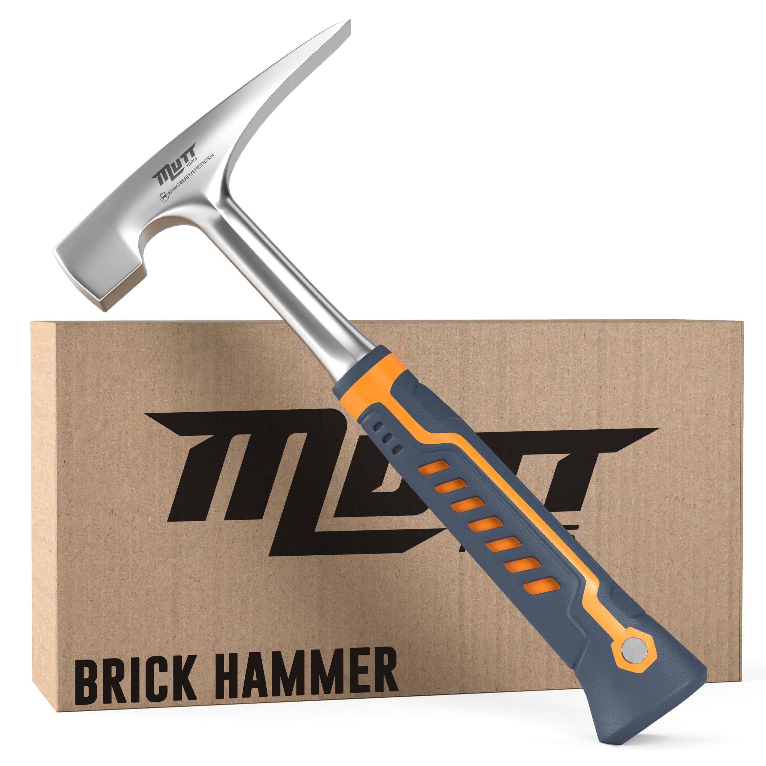 Mutt Tools Brick Hammer – 20oz Head Weight Masonry Hammer with ...