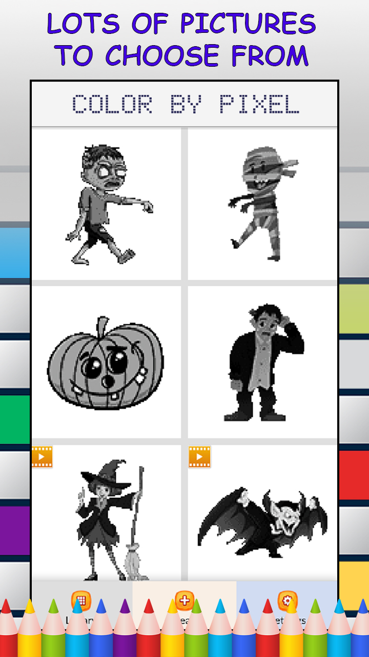 Halloween Color by Number - FREE Pixel Art Game - Coloring Book Pages ...