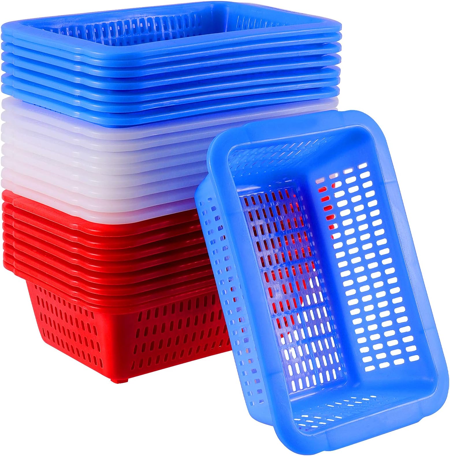 Amazon.com: Toyvian 7pcs Plastic Coin Storage Baskets Small Organizer ...