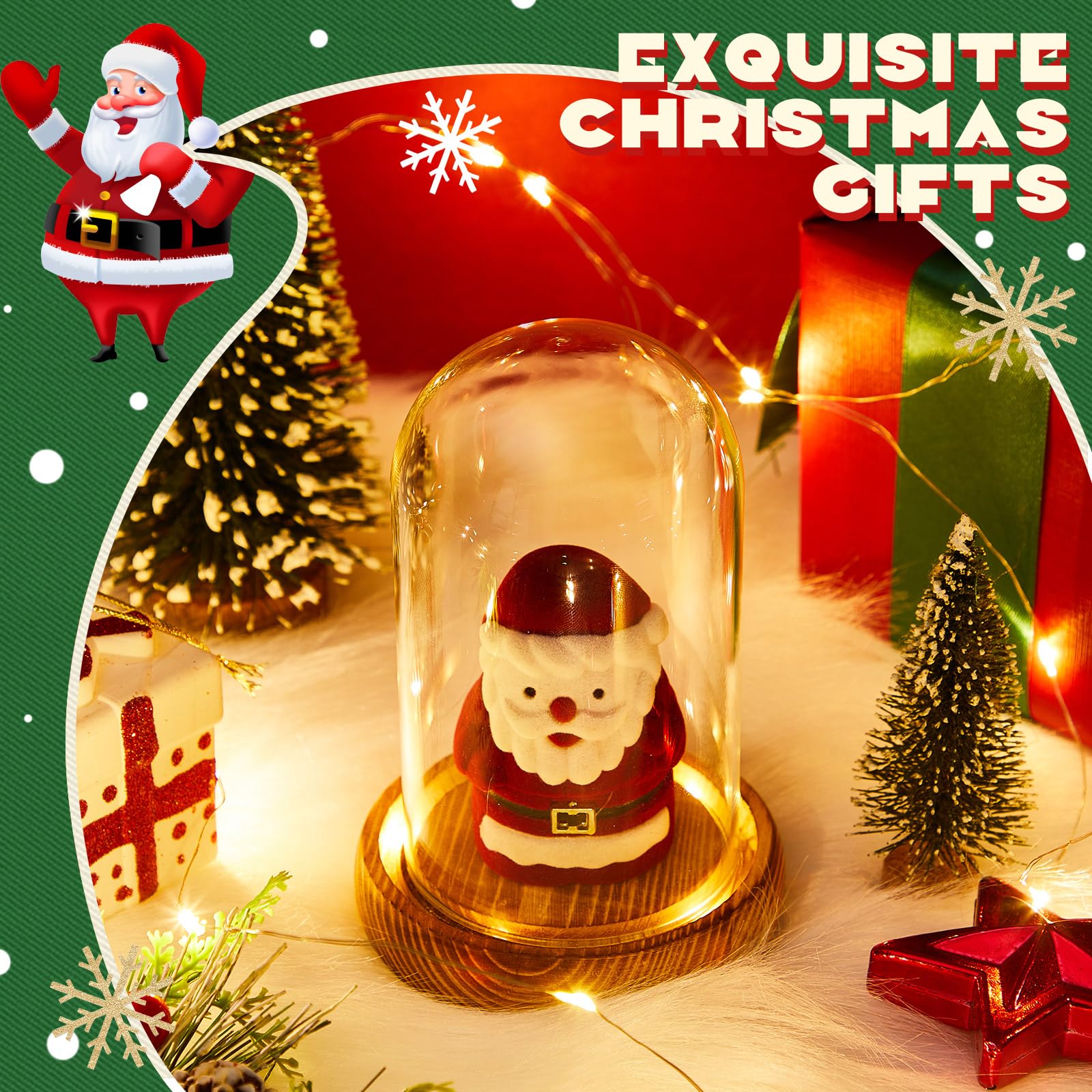 Holiday Terrarium Decor Craft Project 6-Piece DIY Display Cases With ...
