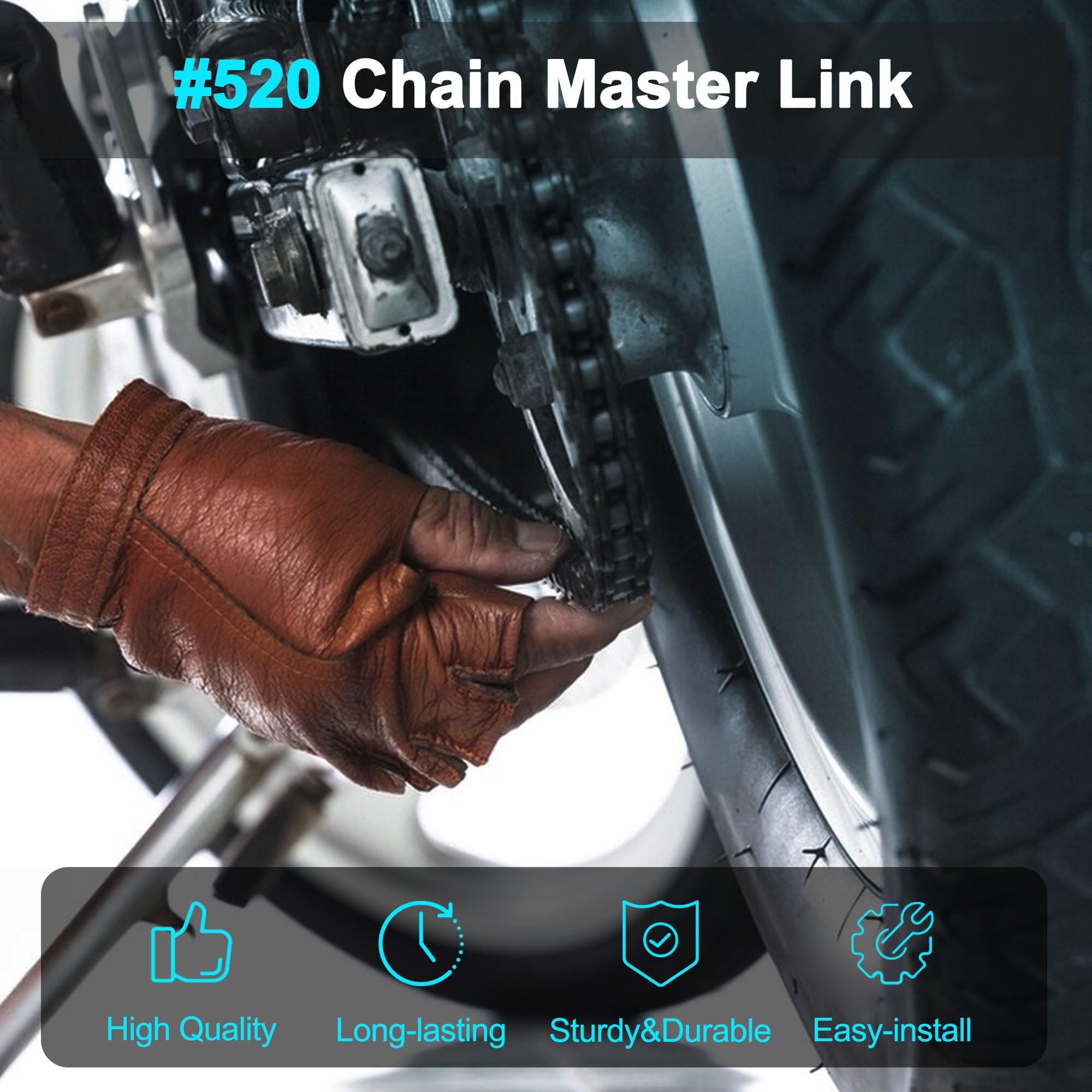Snapklik.com : 8 Pack #520 Chain Master Link Replacement Heavy Duty ...