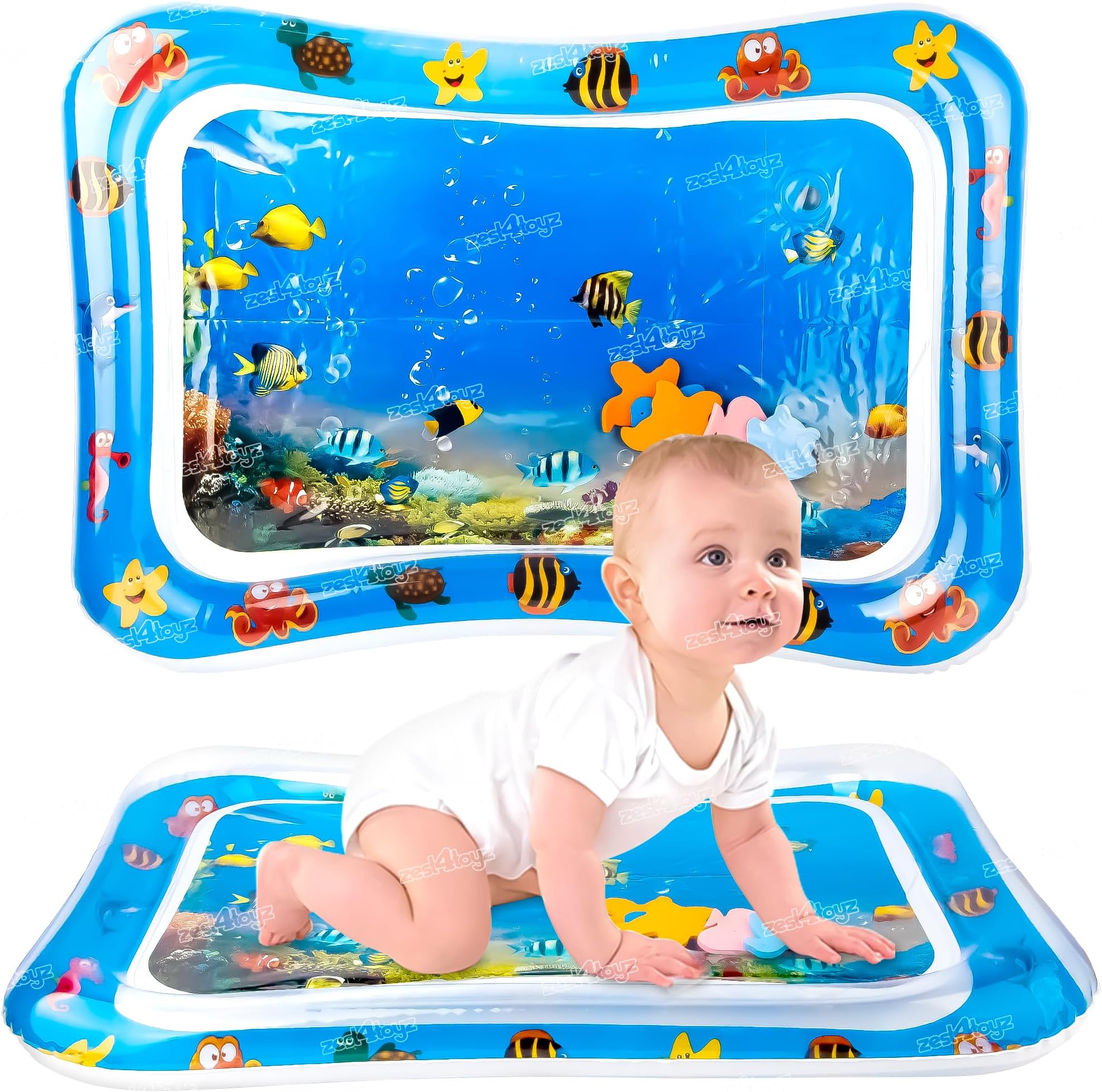 Zest 4 Toyz Baby Kids Water Play Mat Toys Theme Inflatable Tummy Time ...