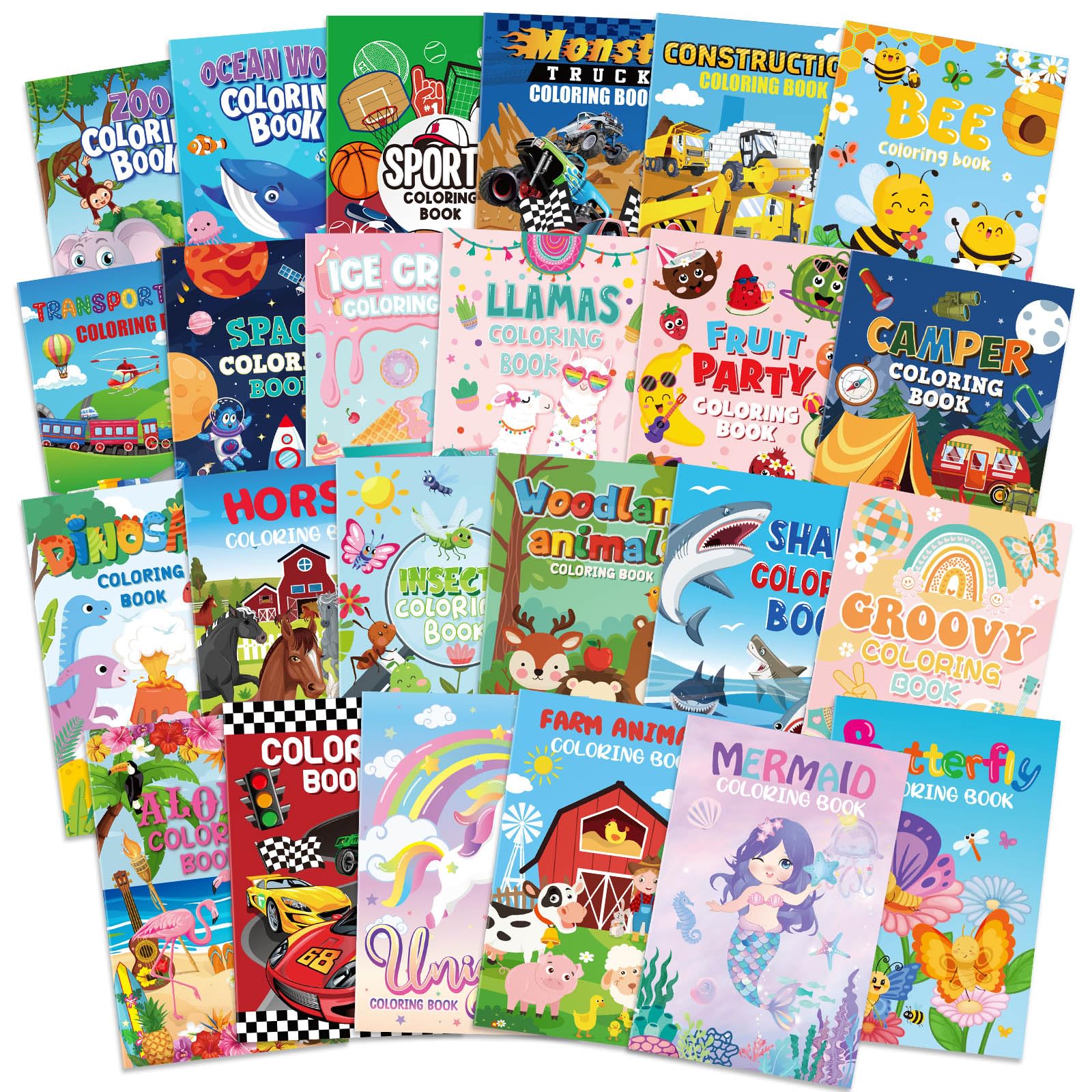 Amazon.com: 24 Pcs Coloring Books for Kids Party Favors Bulk Mini DIY ...