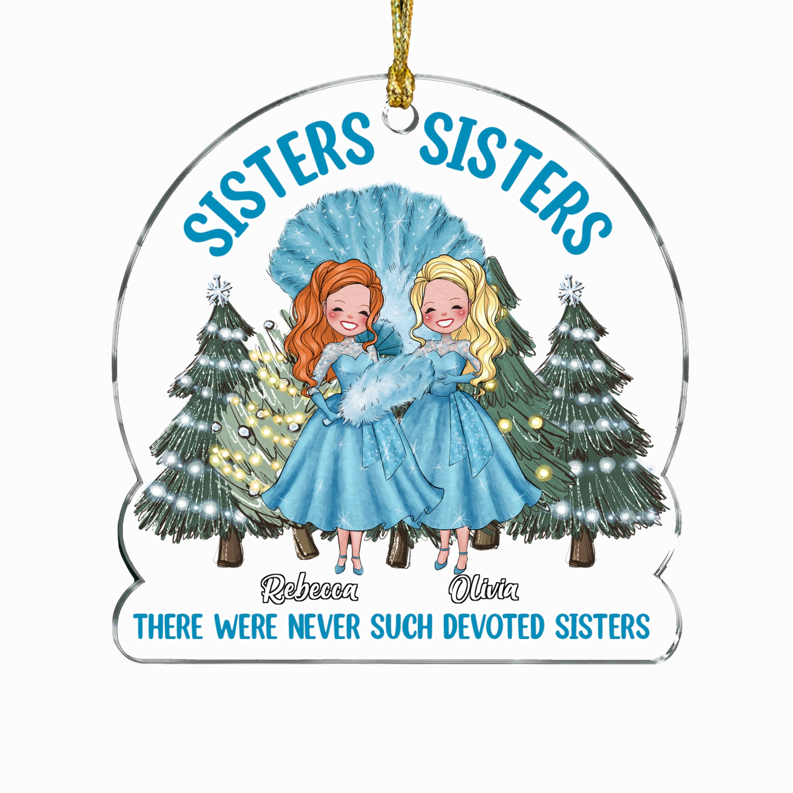Amazon.com: Gossby Personalized Sister Ornament 2024 - Custom Sister Gift from Sister - Acrylic ...