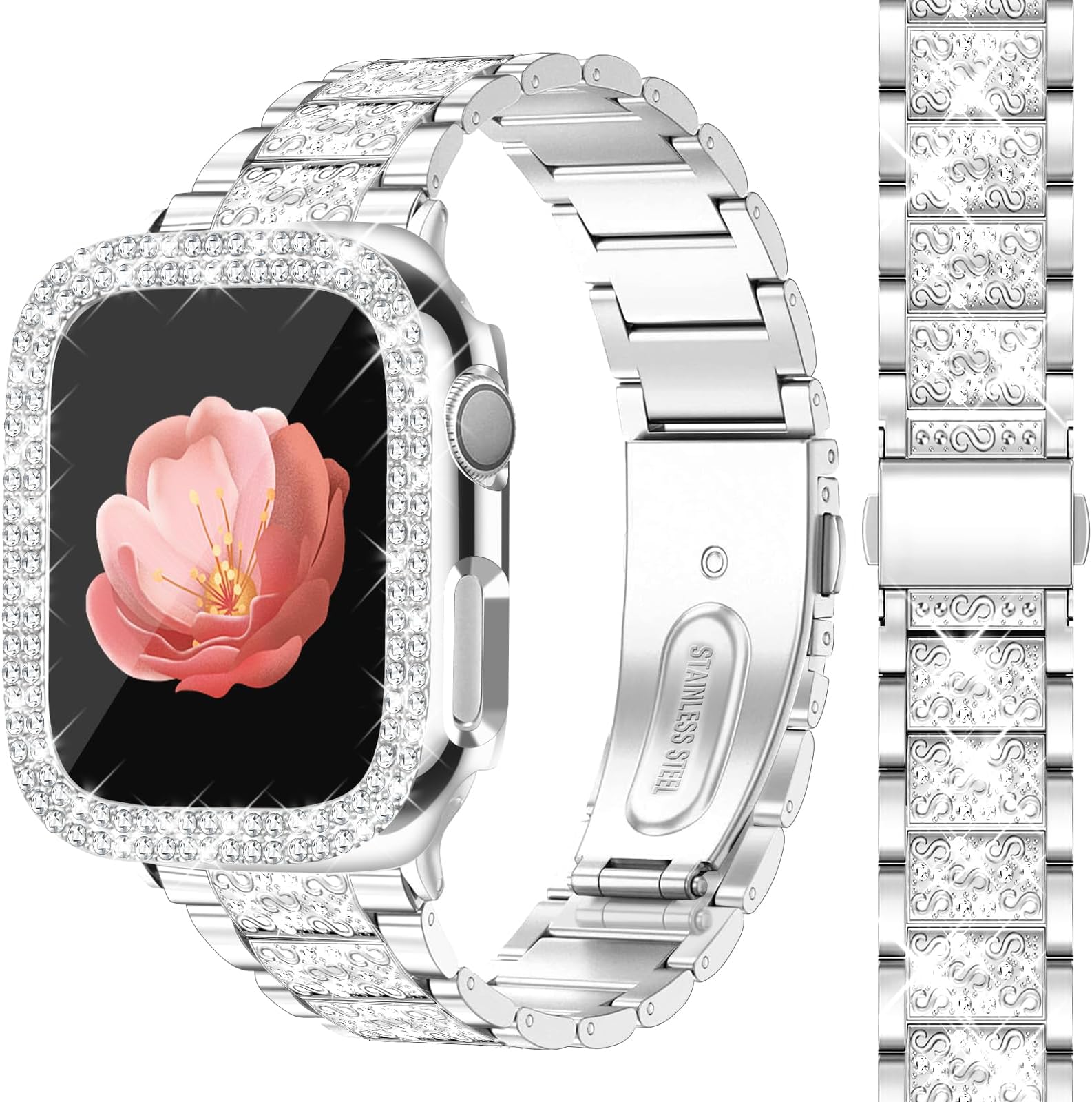 Amazon.com: Mtozon Bling Bands Compatible with Apple Watch Band 41mm ...
