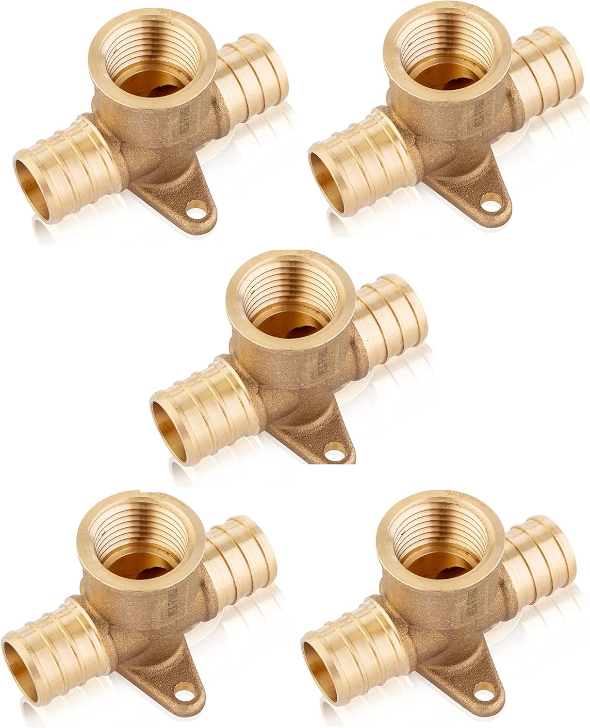 Amazon.com: 5-Pack EFIELD Barb Crimp Pex 3/4" x 3/4" x 1/2" Female NPT ...