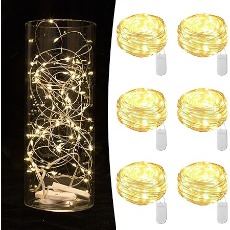 Amazon.com: Fairy Lights Battery Operated, Twinkle String Lights ...