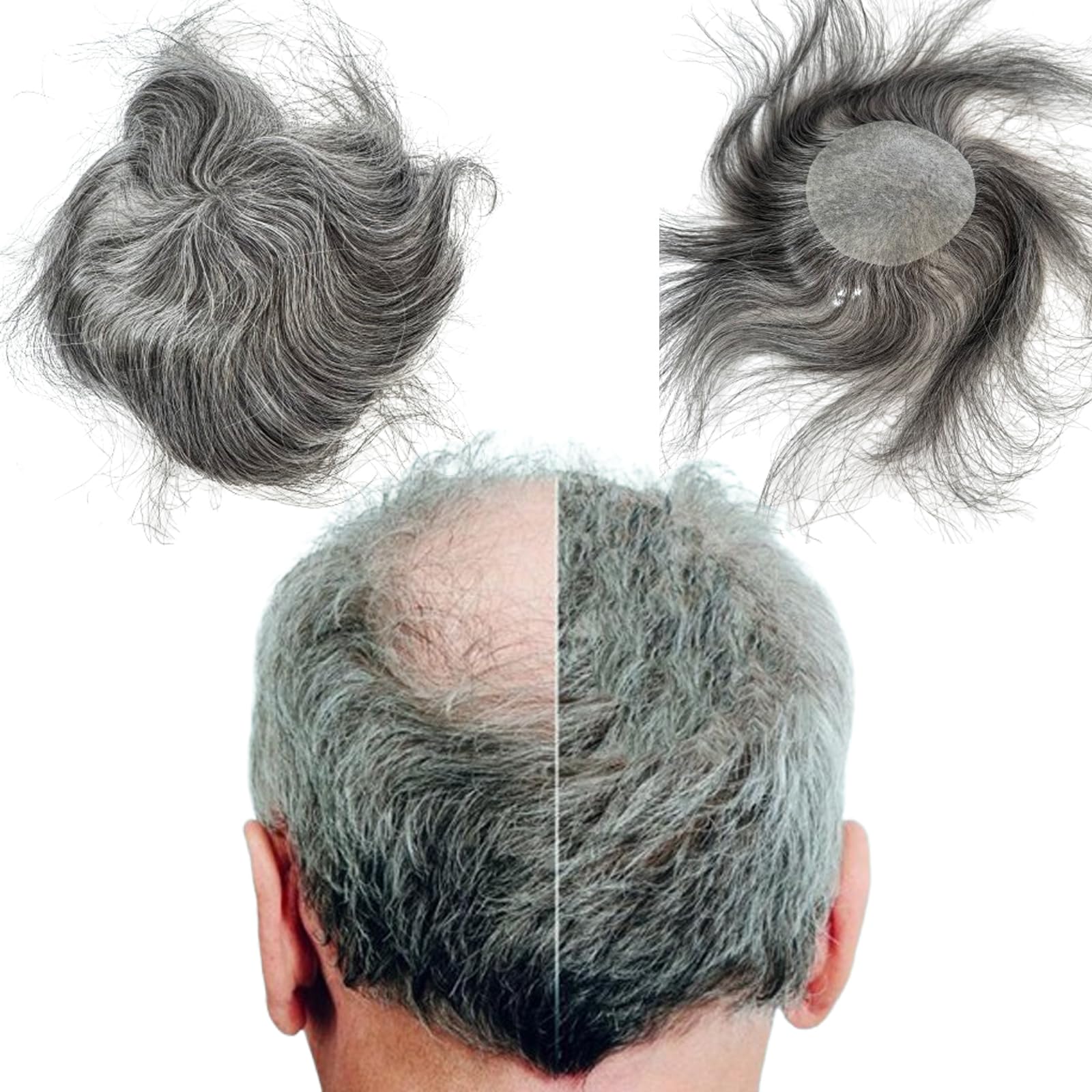 Amazon.com : Voloria Bald Spot Hair Patch Toupee for Men 3.15x3 ...