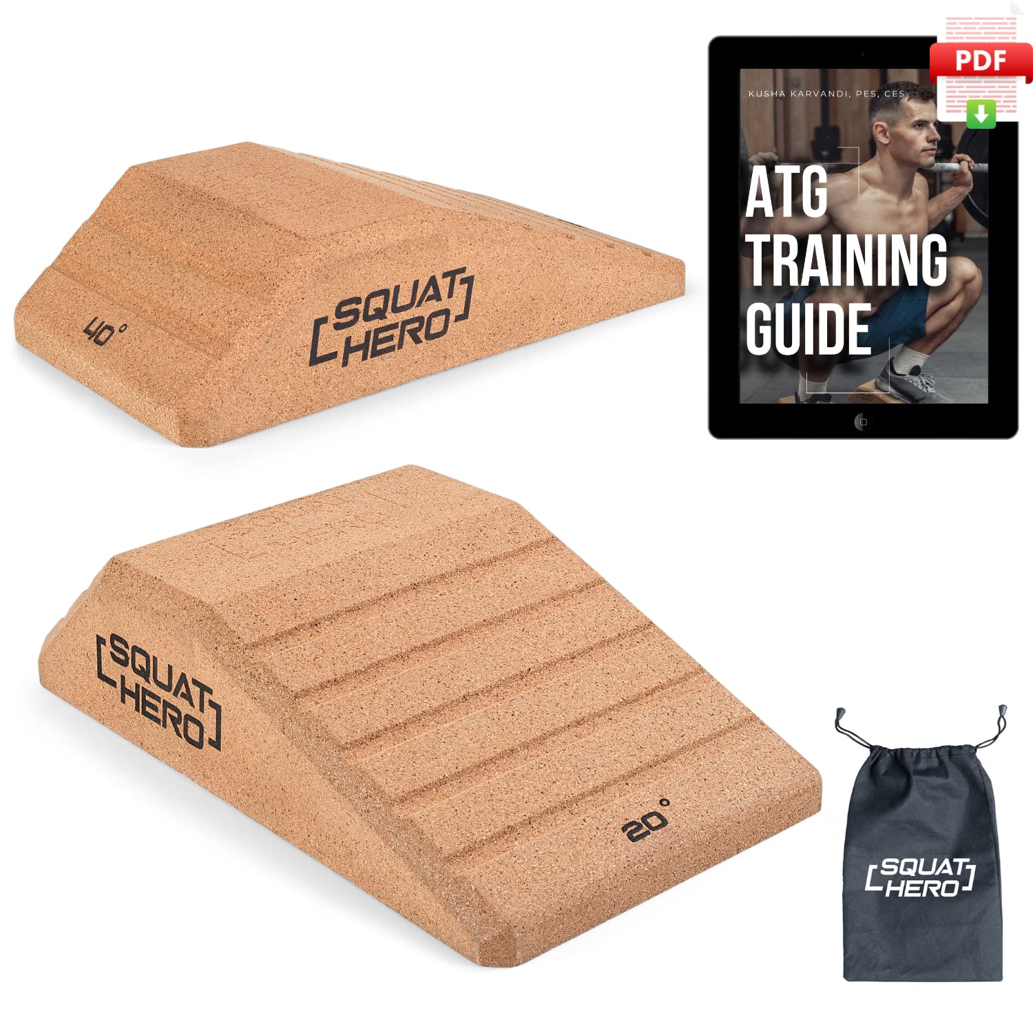 Snapklik.com : Squat Hero, Cork Squat Wedge Block, Perfect For Knees ...
