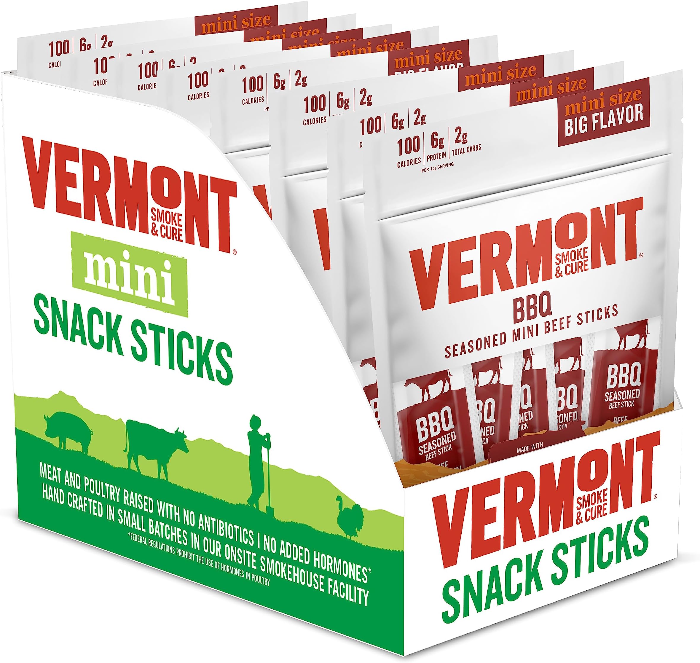 Amazon.com: Snack Sticks by Vermont Smoke & Cure – Uncured Bacon – Pork ...