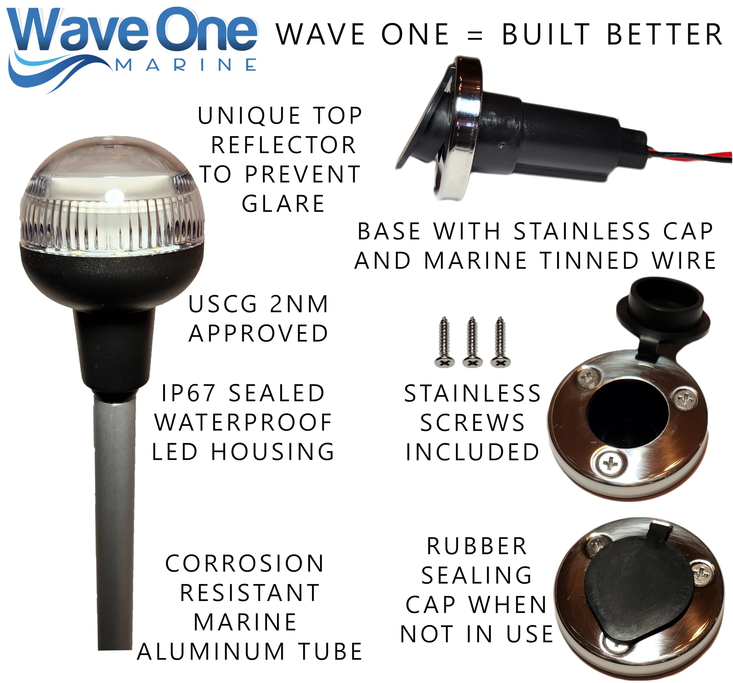 Snapklik.com : Wave One Marine Adjustable Telescoping All-Around Anchor ...