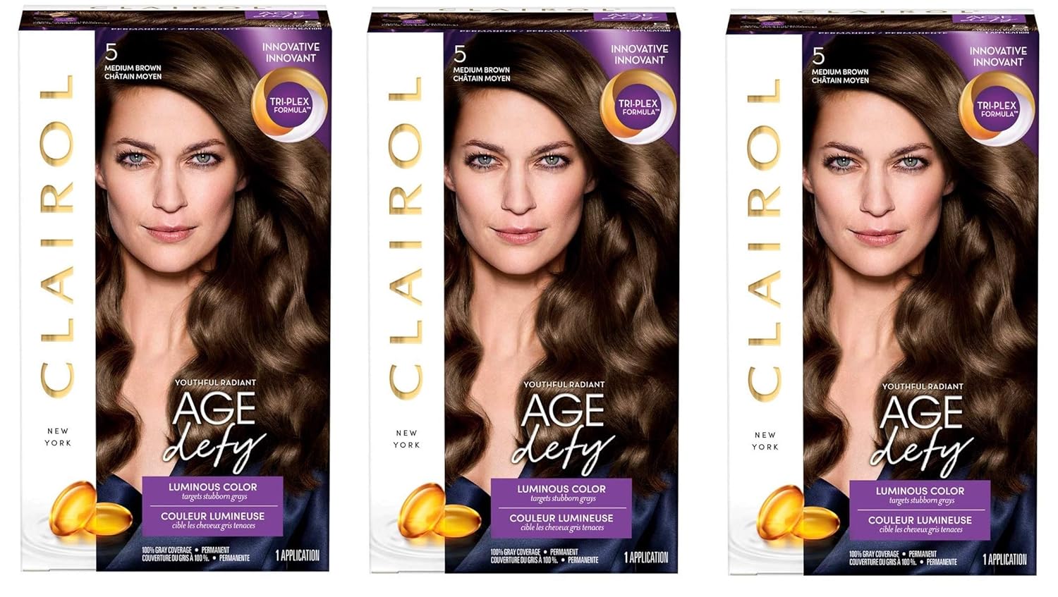 Amazon.com : Clairol Age Defy Hair Coloring Tools, 5 Medium Brown (PACK ...