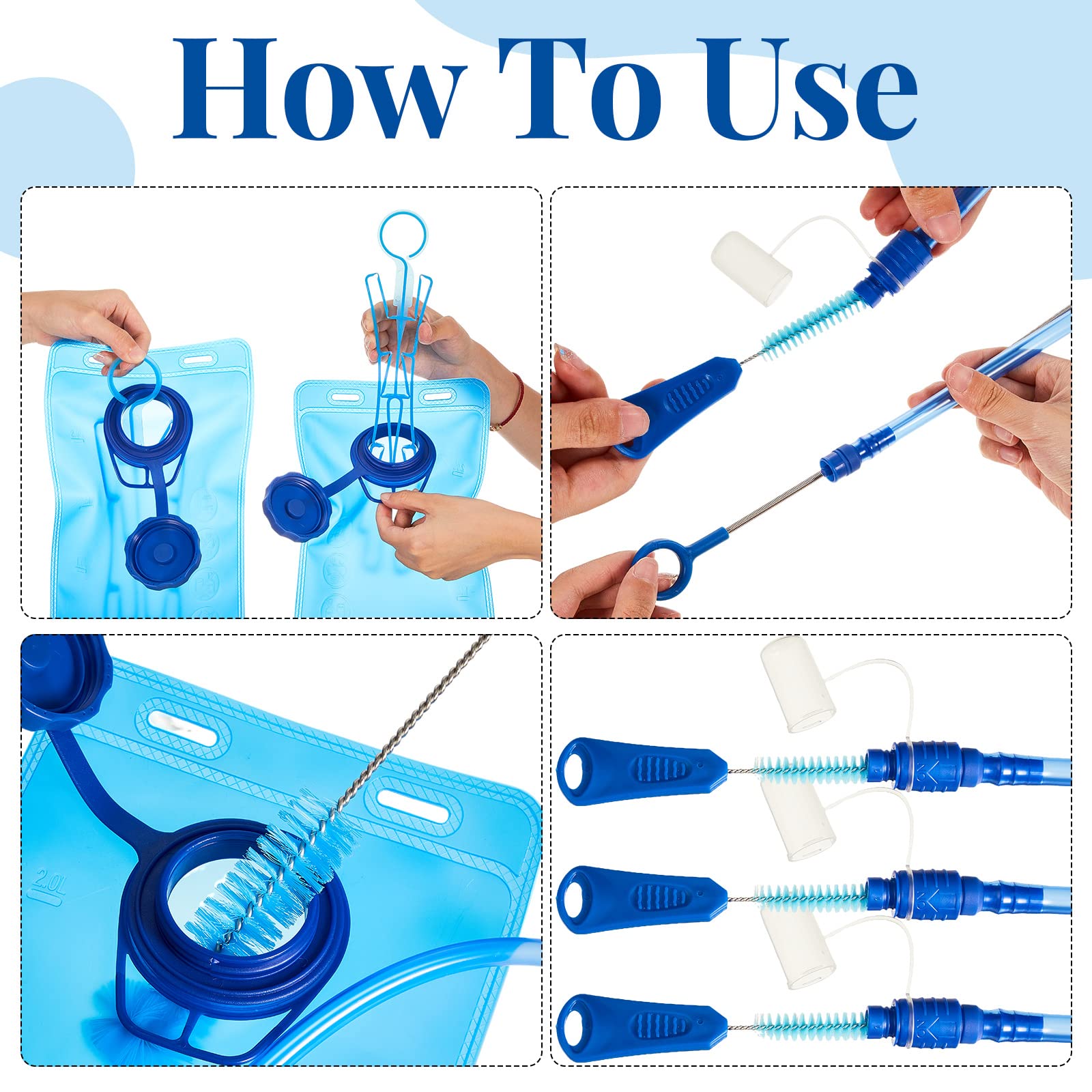 Snapklik.com : 4 Sets Hydration Bladder Cleaning Kit Including Small ...