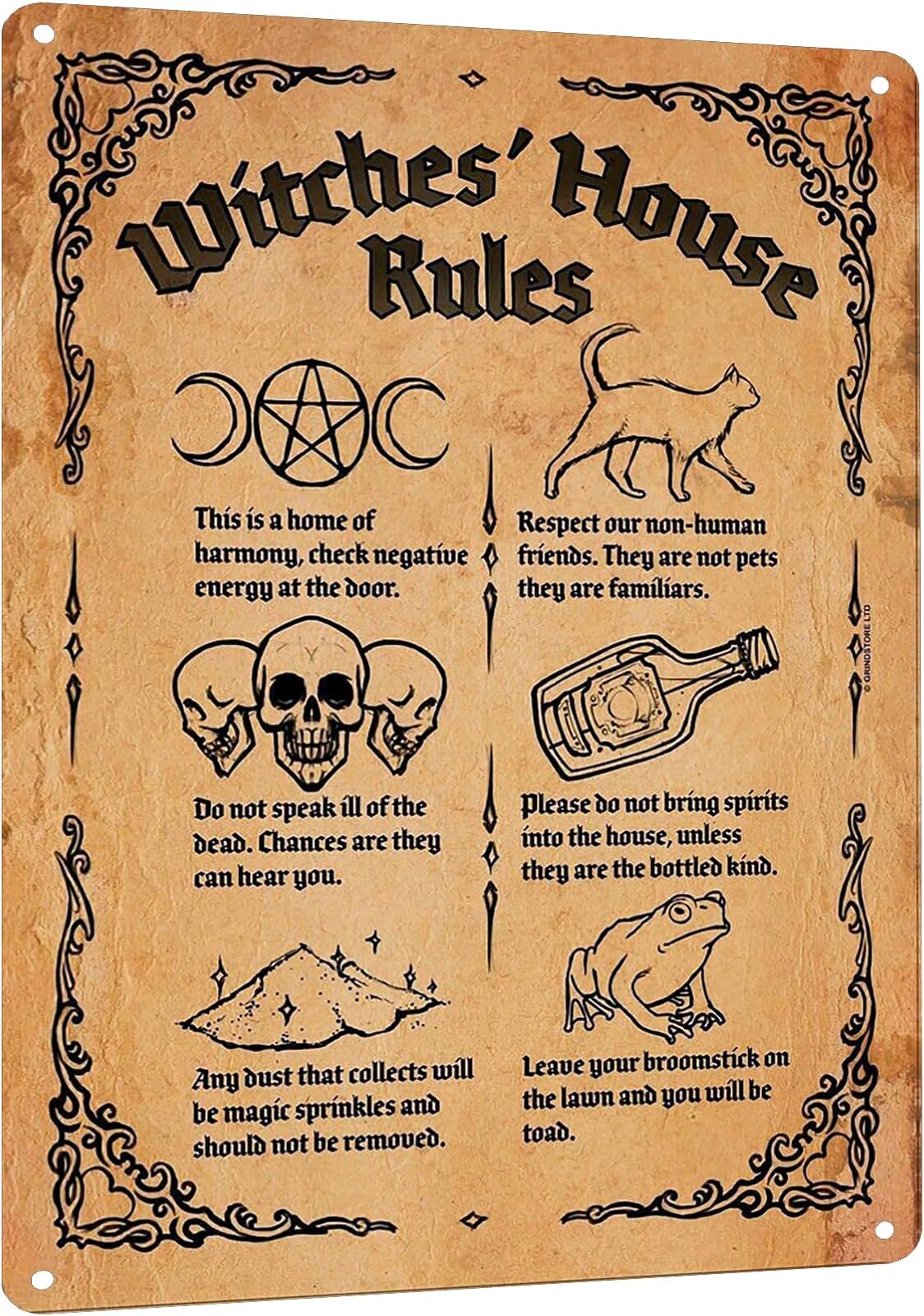 Amazon.com: Dreacoss The Witches Alphabet, Witchcraft Knowledge Poster ...