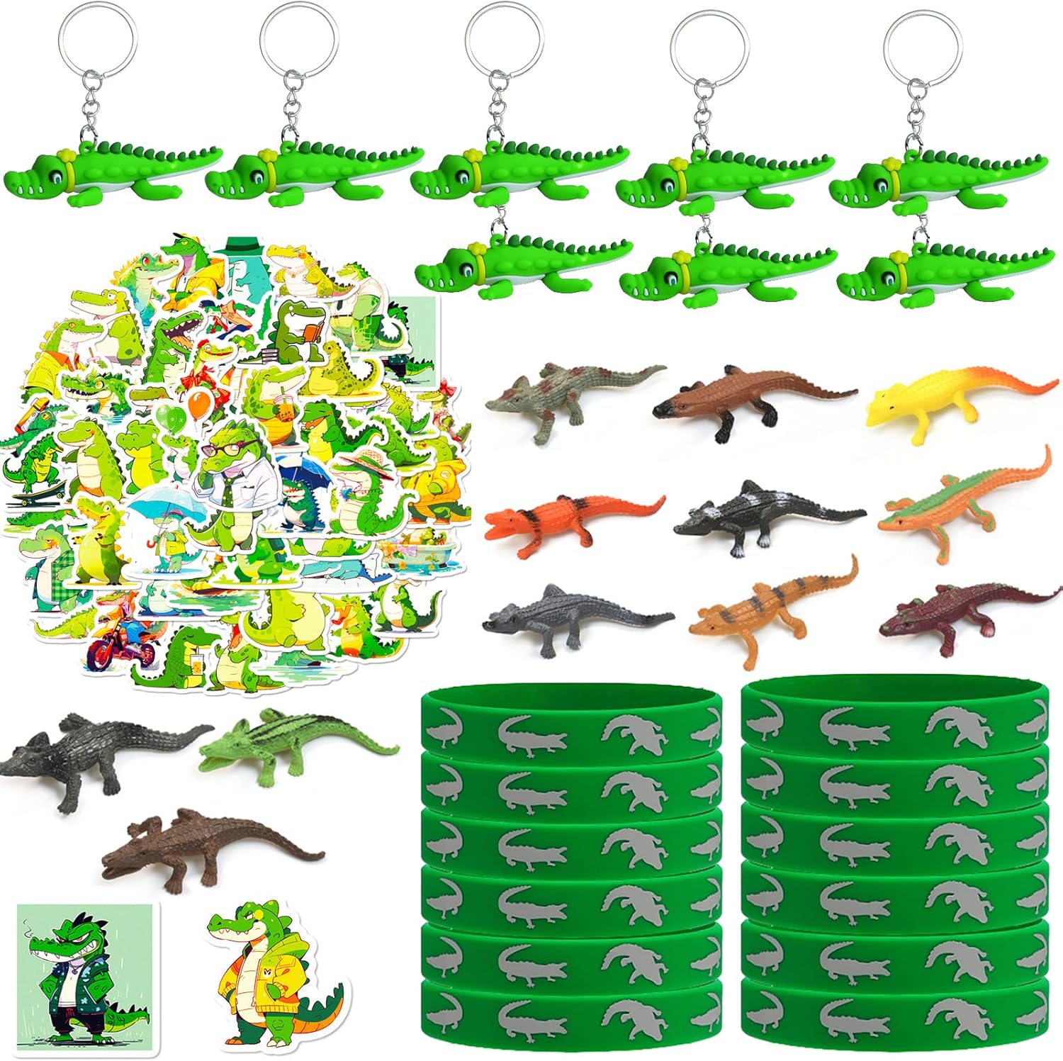 Amazon.com: HEMYTAP 86 Pcs Crocodile Party Favors Include Silicone ...