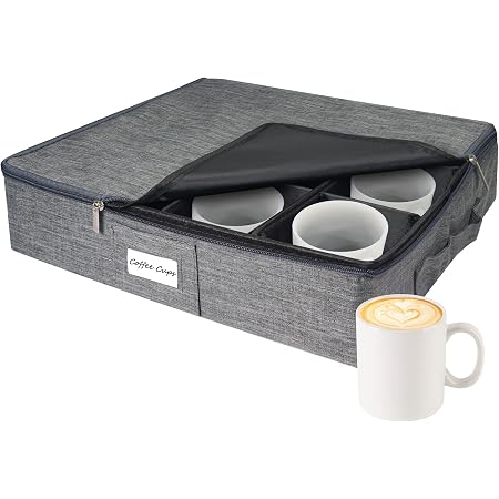 Amazon.com: LotFancy Cup and Mug Storage Container, Hard Shell, China ...