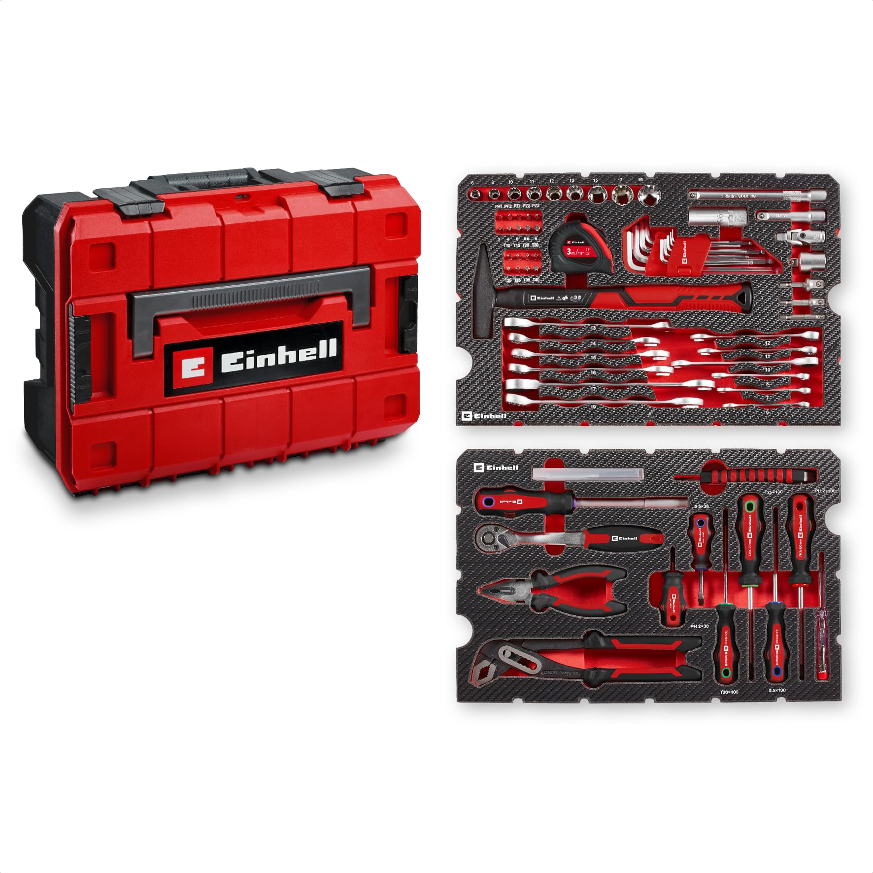 Einhell E-CASE originale da 80 pezzi (set di utensili di alta qualità ...