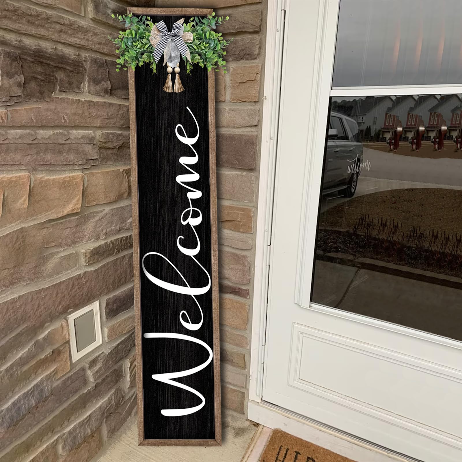 Amazon.com : Outdoor Welcome Sign for Front Porch Standing 45"X9 ...