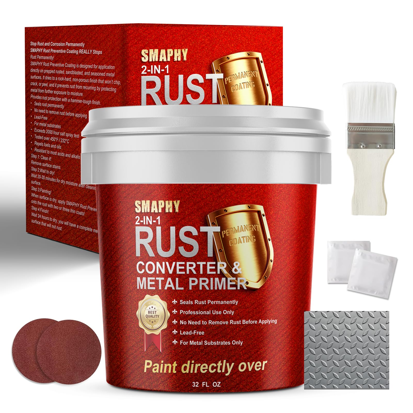 Snapklik.com : SMAPHY 2-in-1 Rust Converter & Metal R, Rust Converter ...