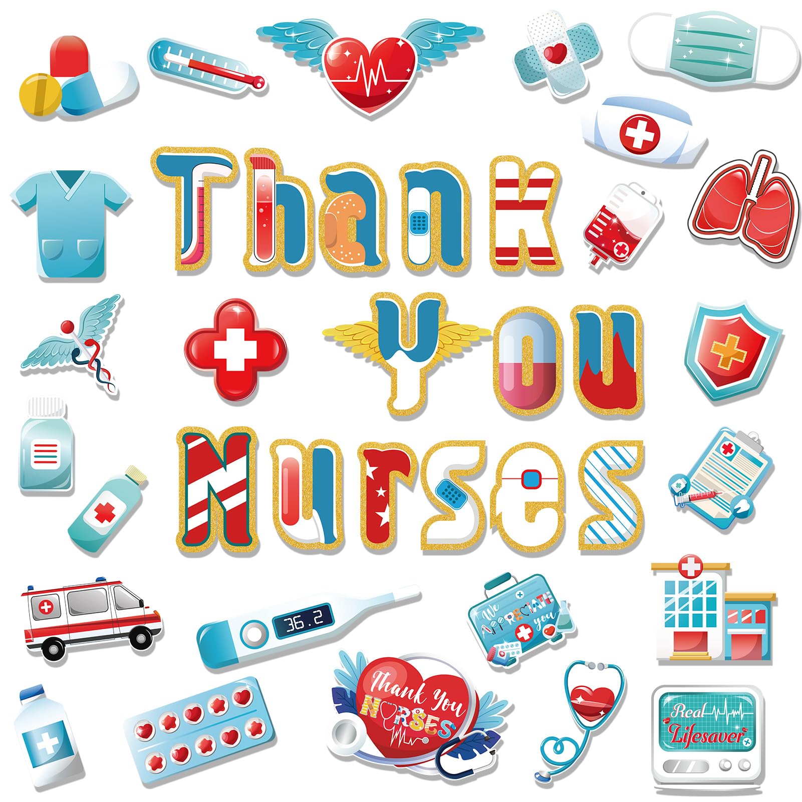 Amazon.com: HOWAF Nurse Appreciation Week Bulletin Border Decor for ...