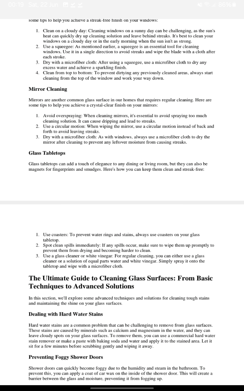 A Guide to Cleaning Glass Surfaces - App on Amazon Appstore