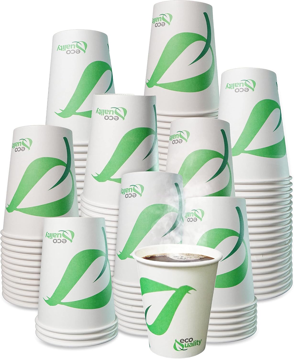 Amazon.com: 8 oz Compostable Paper Cups - Biodegradable Disposable ...